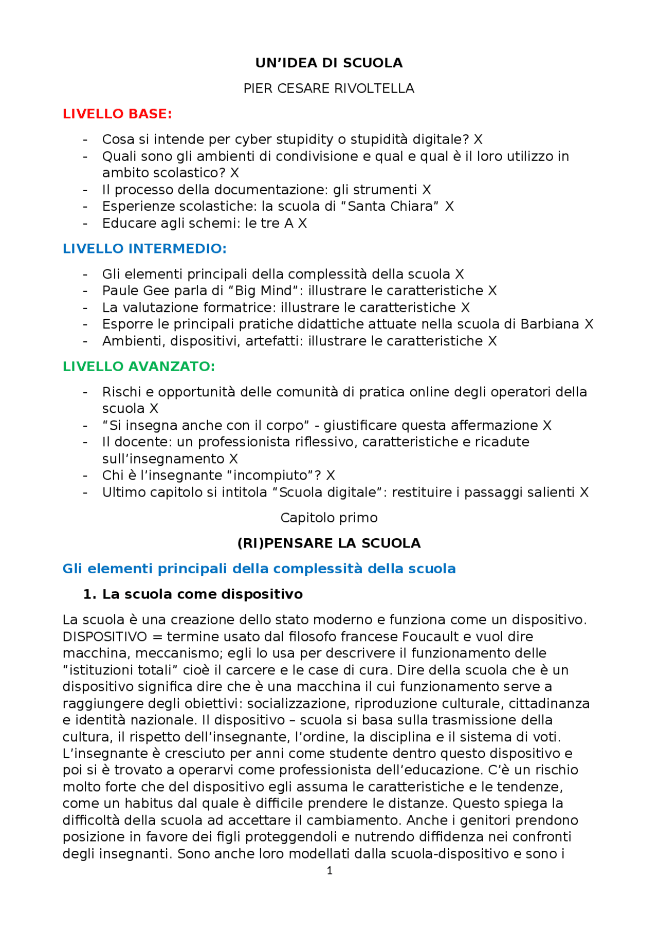 Unidea Di Scuola Rivoltella Docsity