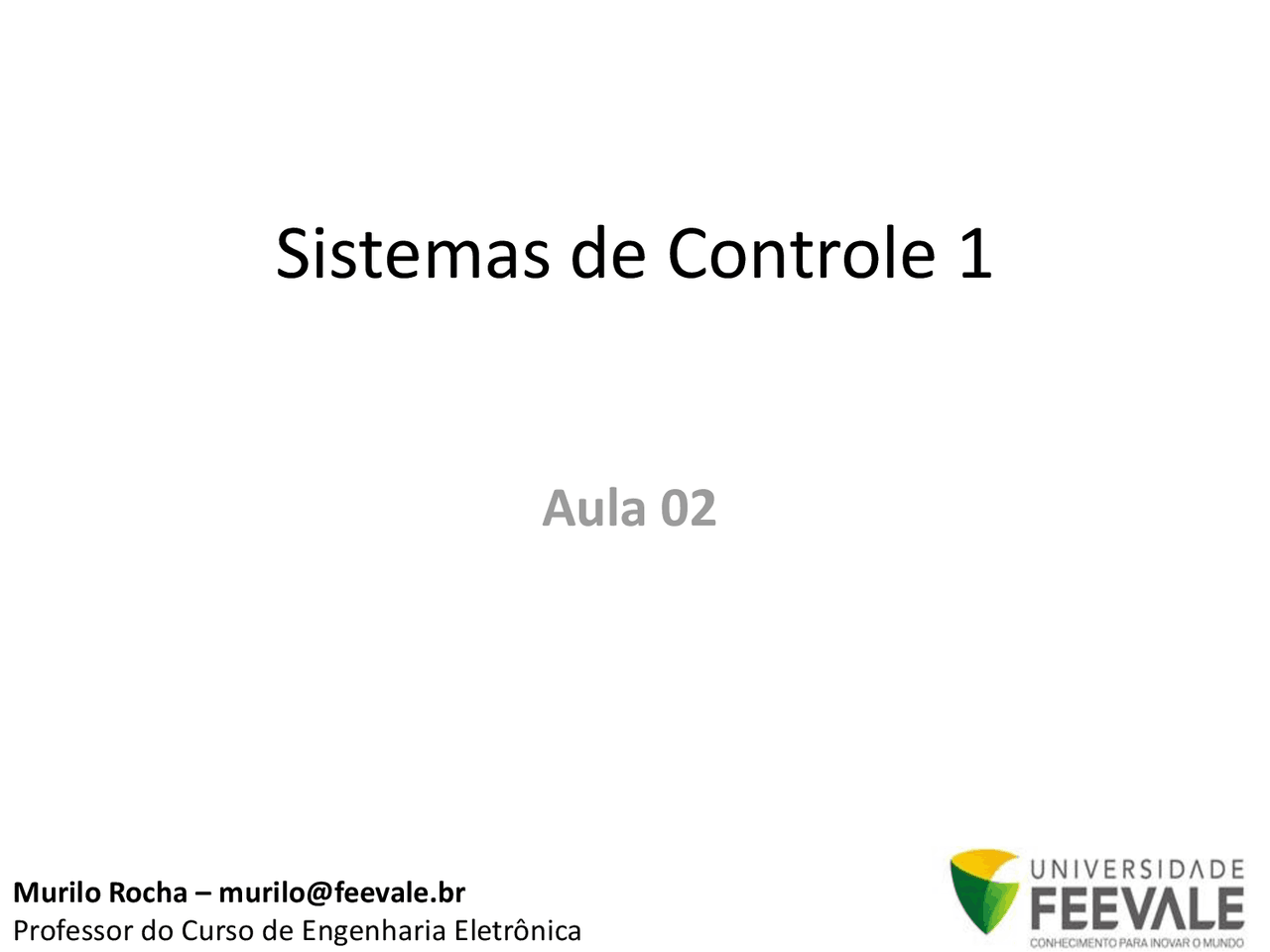 Sistema De Controle I Docsity
