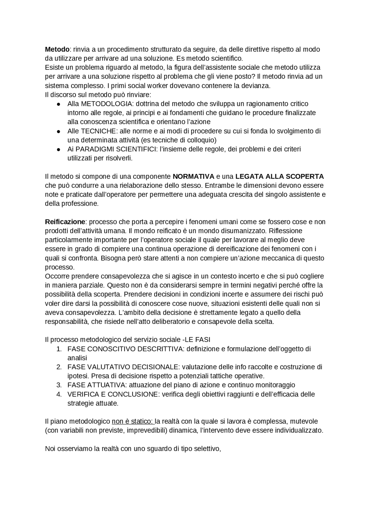 Metodologie Del Servizio Sociale Docsity