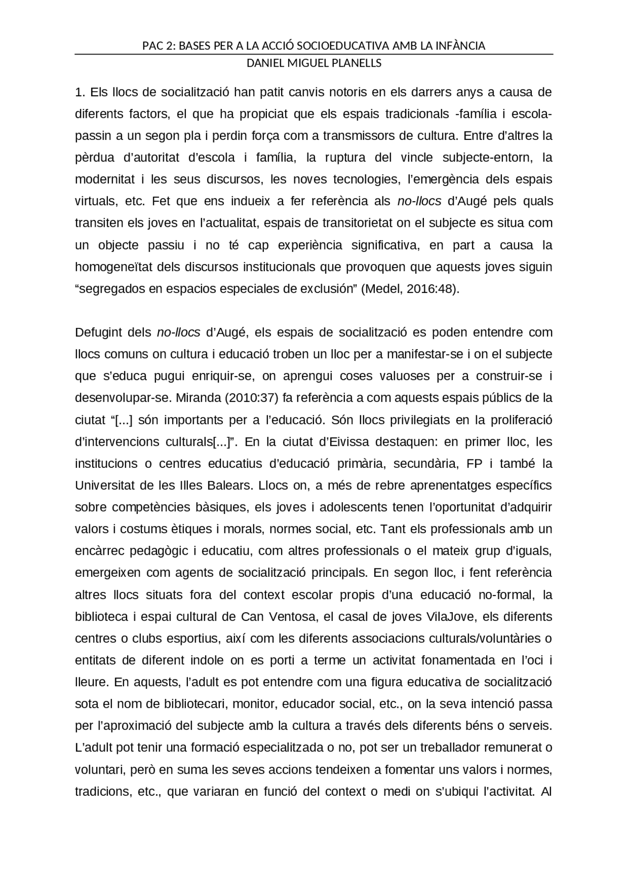 Pac 2 Bases Acció Socioeducativa Docsity