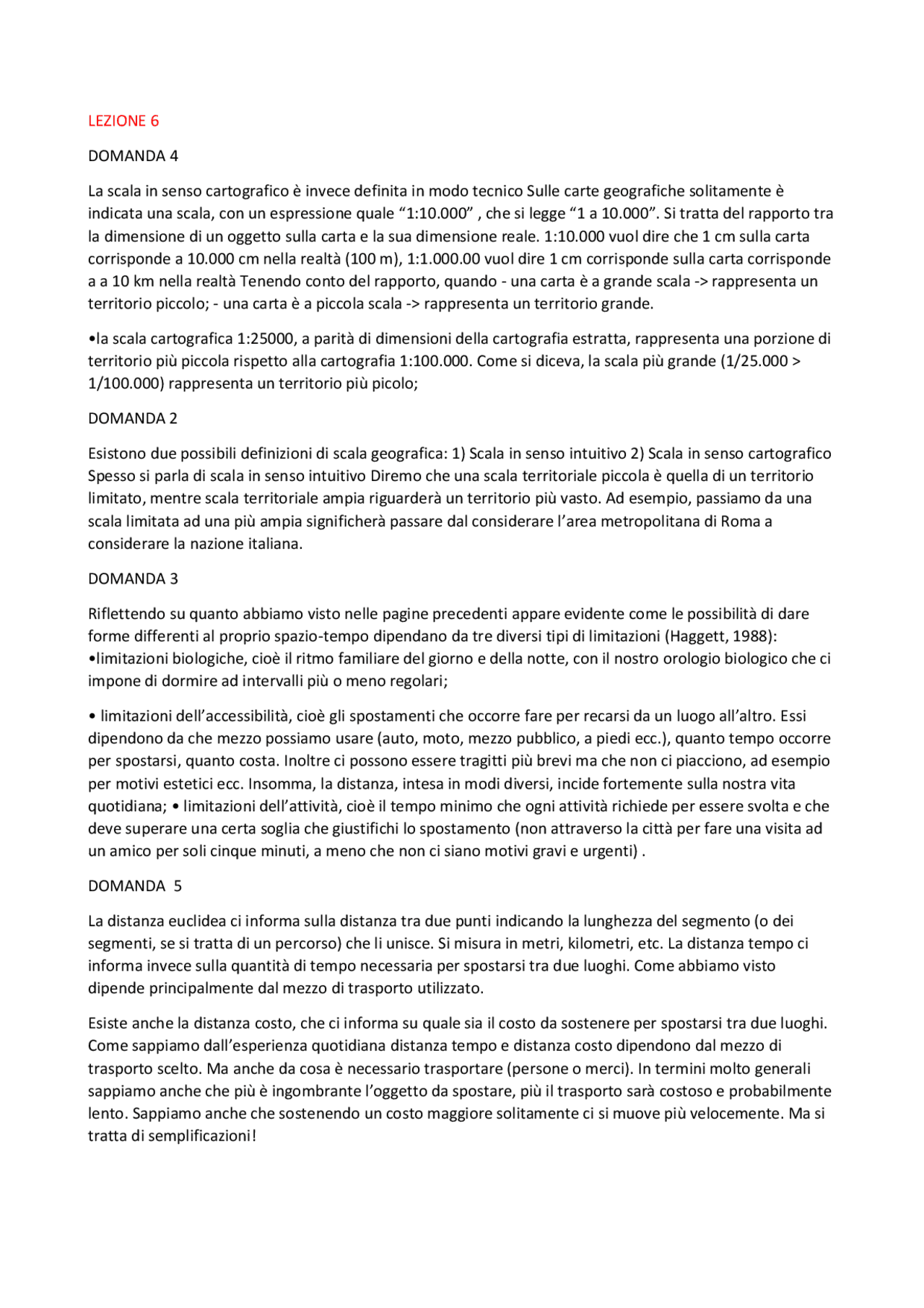 Domande Aperte Geografia Ecampus 6 Cfu Docsity