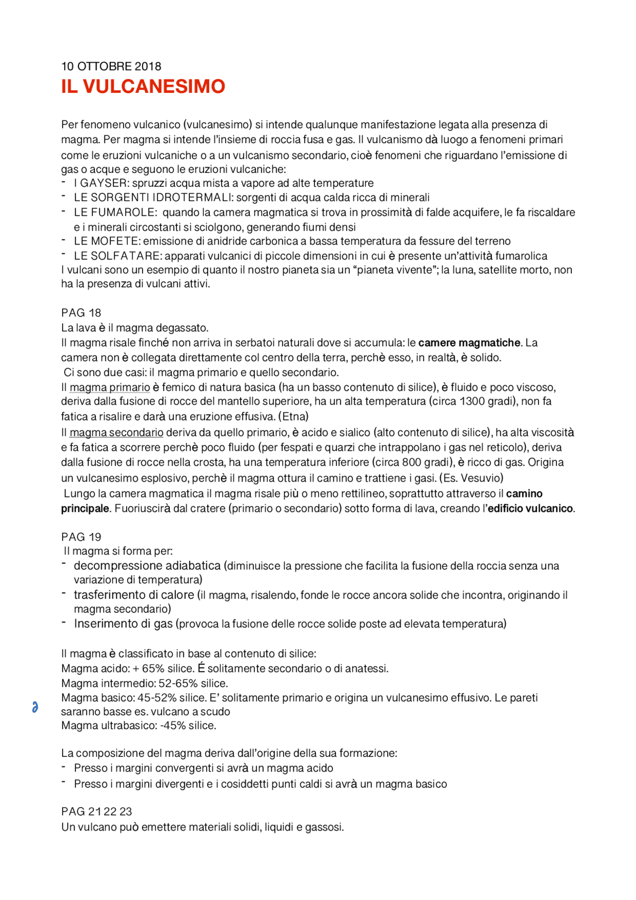Appunti Sui Terremoti E Vulcani Docsity