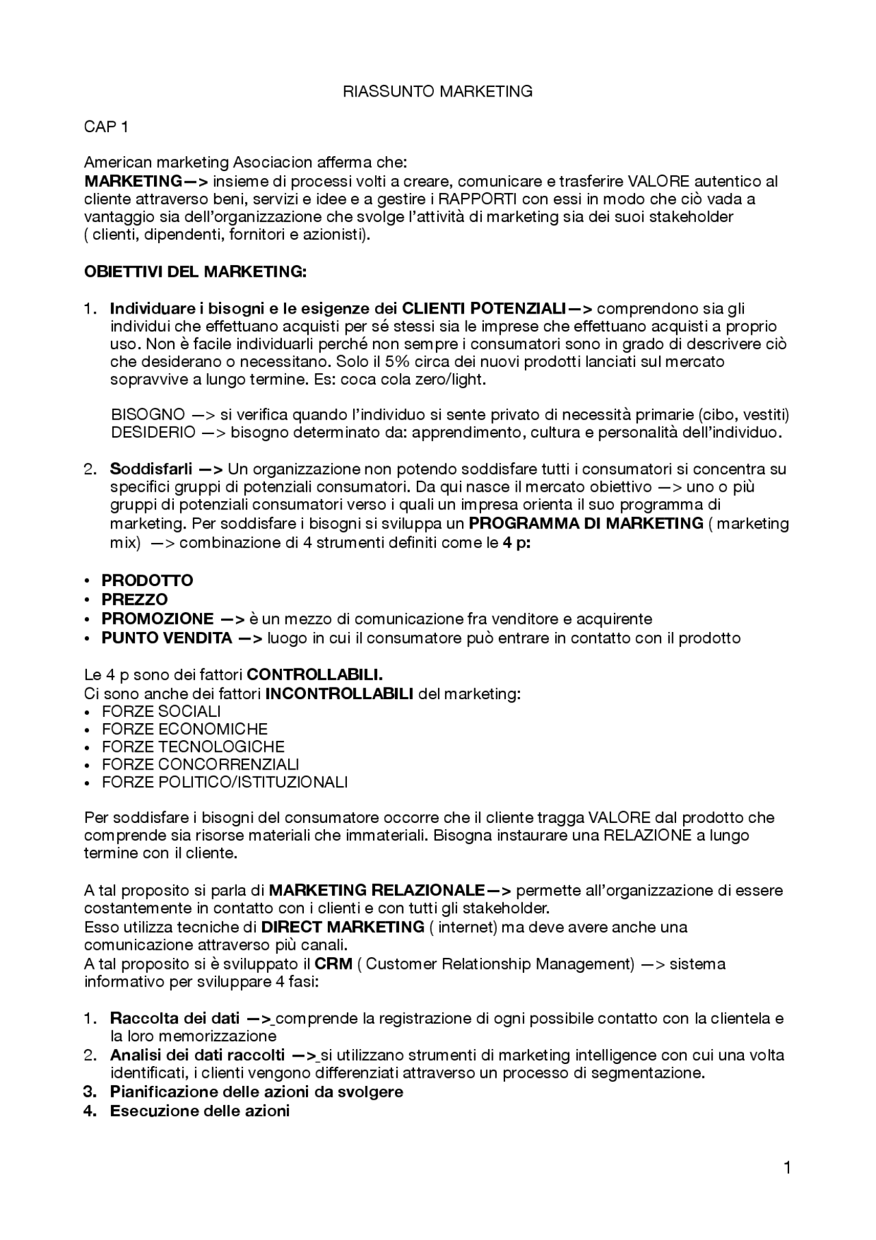 Riassunto Del Libro Di Marketing Iv Edizione Mc Graw Hill Docsity