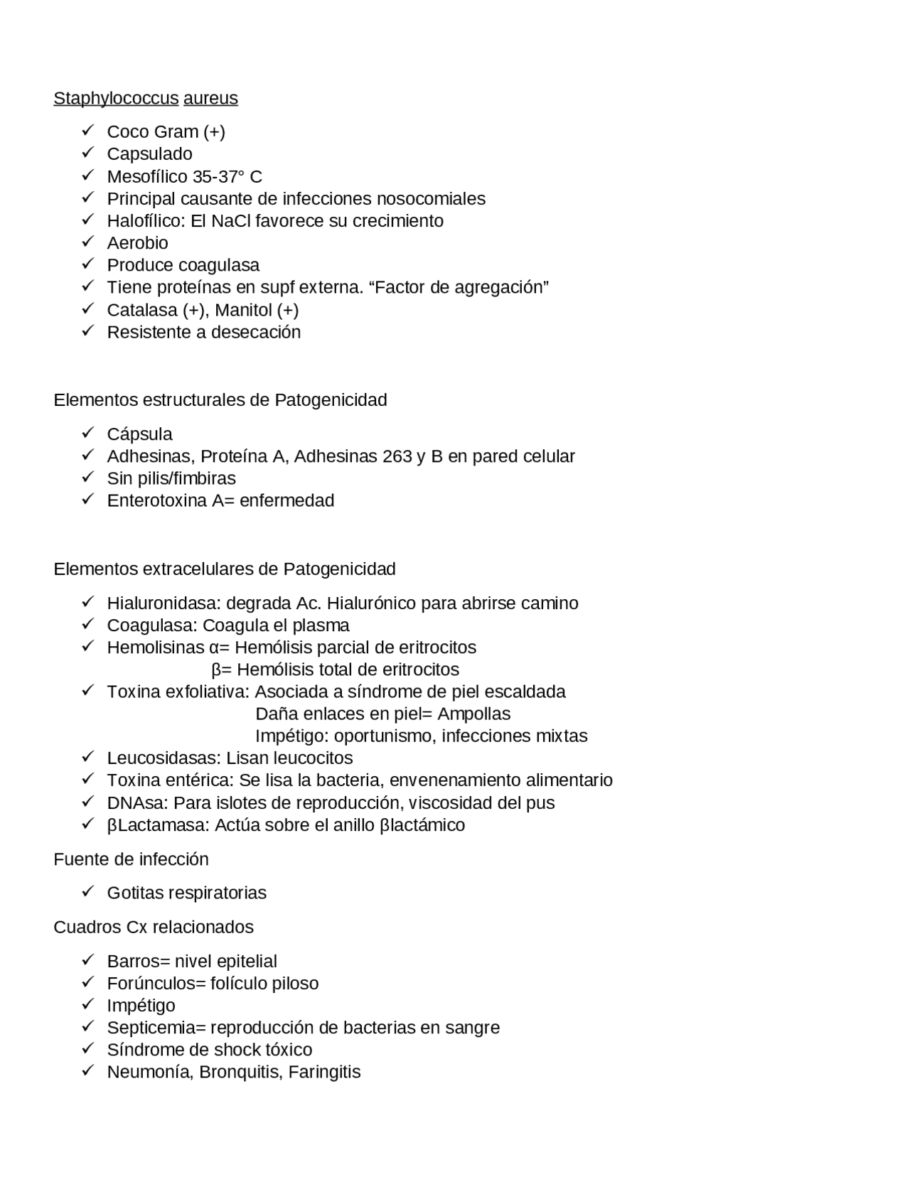 Staphylococcus Aureus Resúmenes De Microbiología Docsity