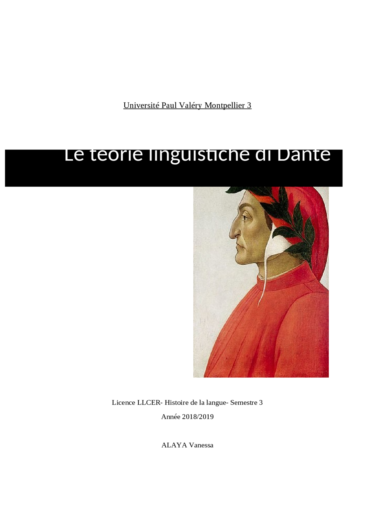 Teoria Linguistica Dante Docsity