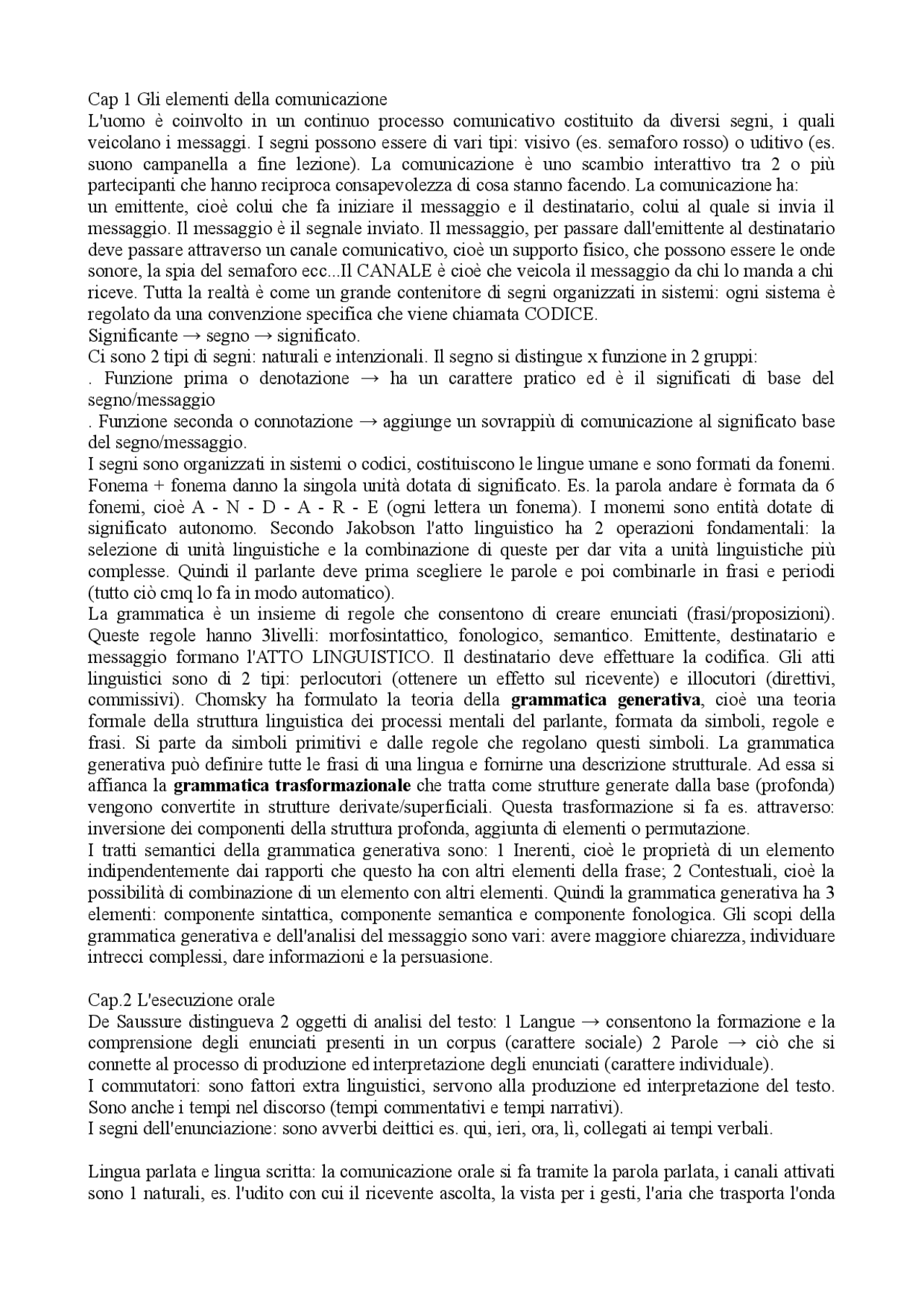 Riassunto Teorie E Tecniche Della Narrazione Docsity