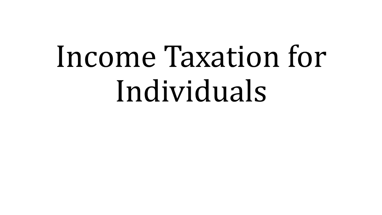 Sample problem for income taxation | Exercises Accounting | Docsity