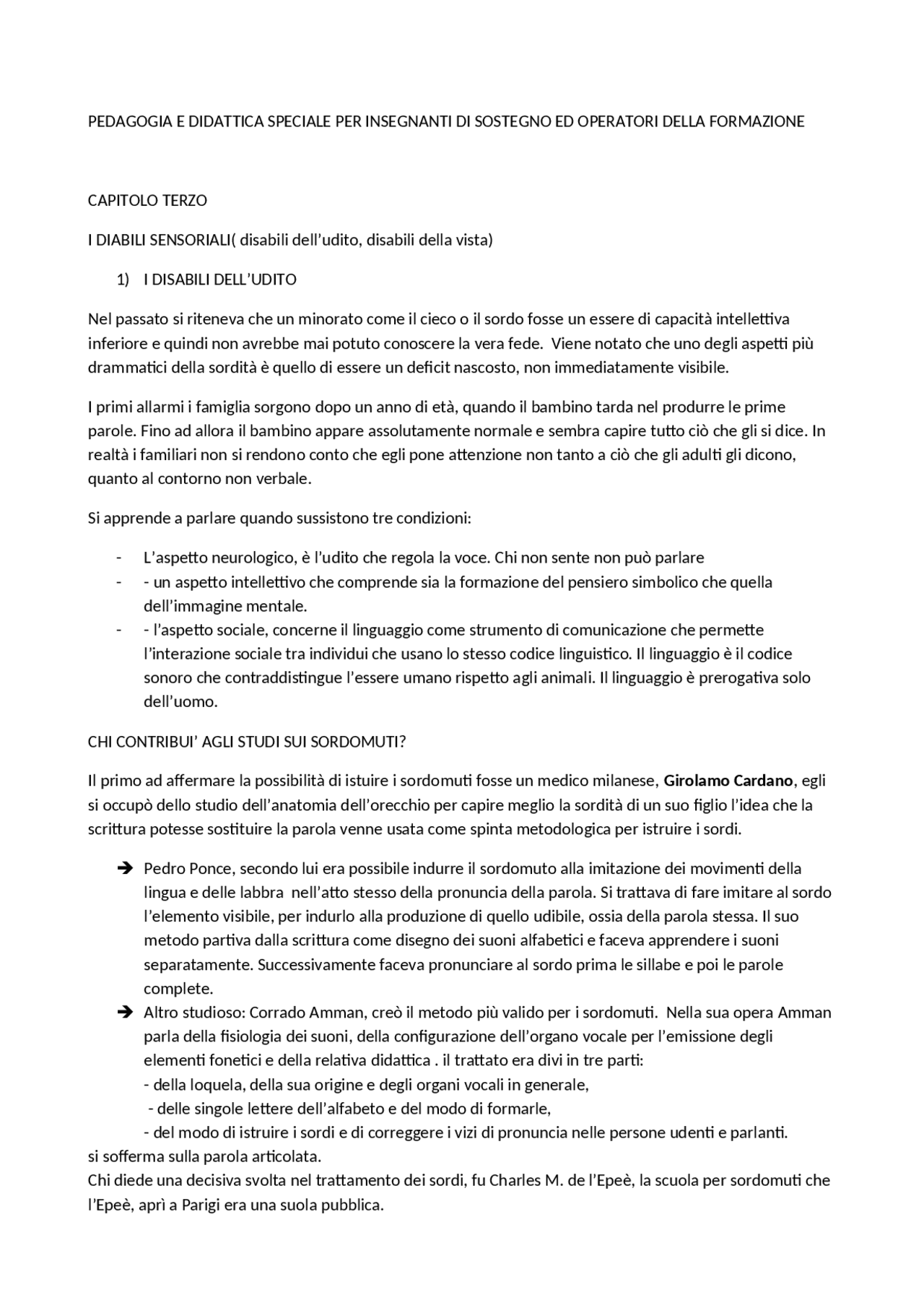 Pedagogia E Didattica Speciale Docsity