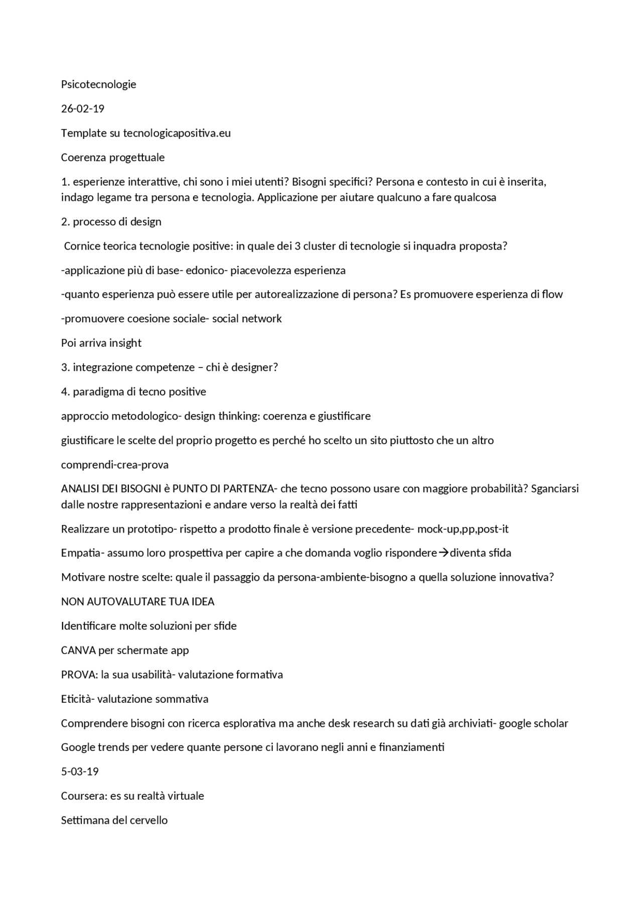 Psicotecnologie Per Il Benessere Docsity