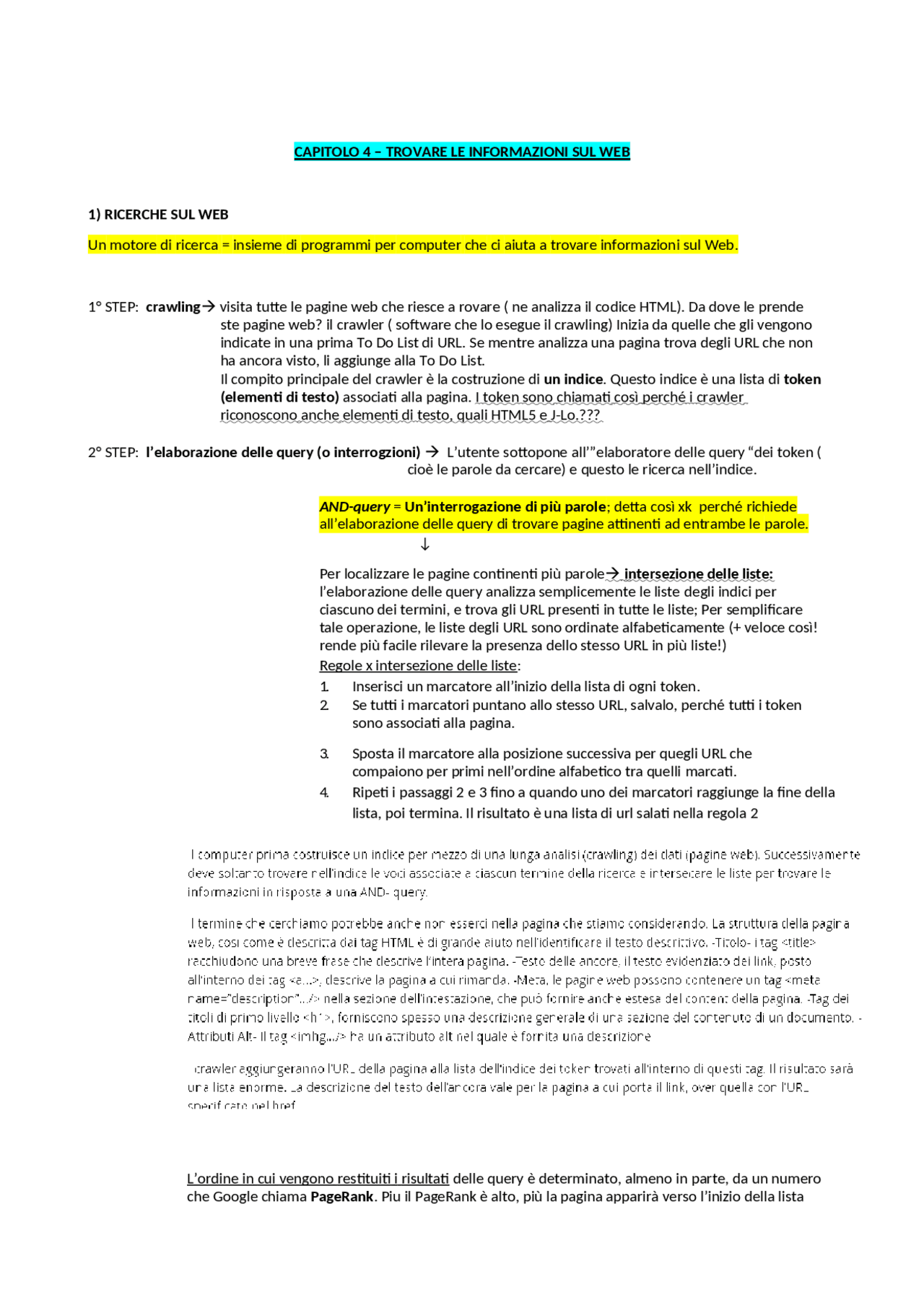 Riassunto Cap 4 Fluency Conoscere E Usare Linformatica Docsity