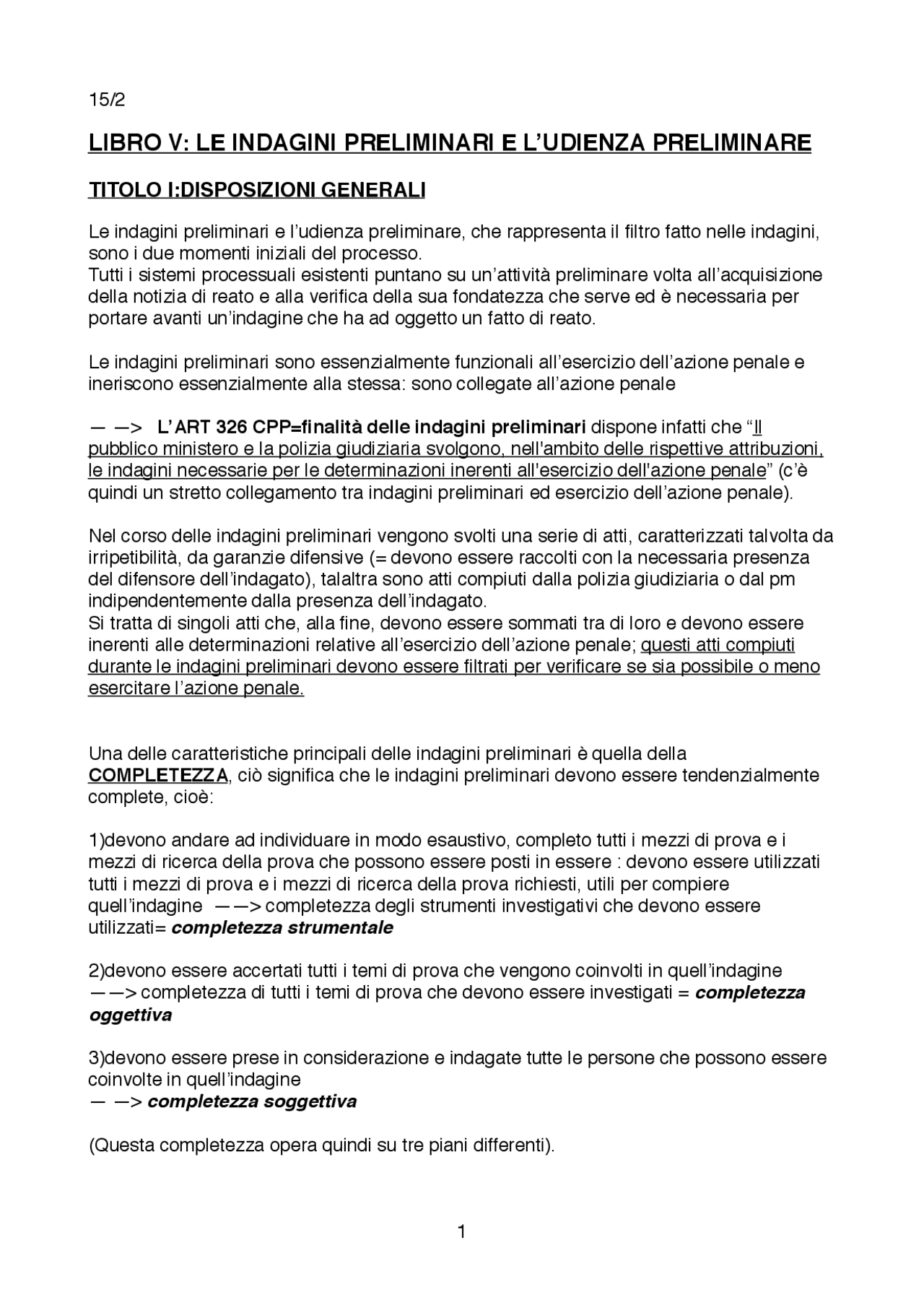 Diritto Processuale Penale Docsity