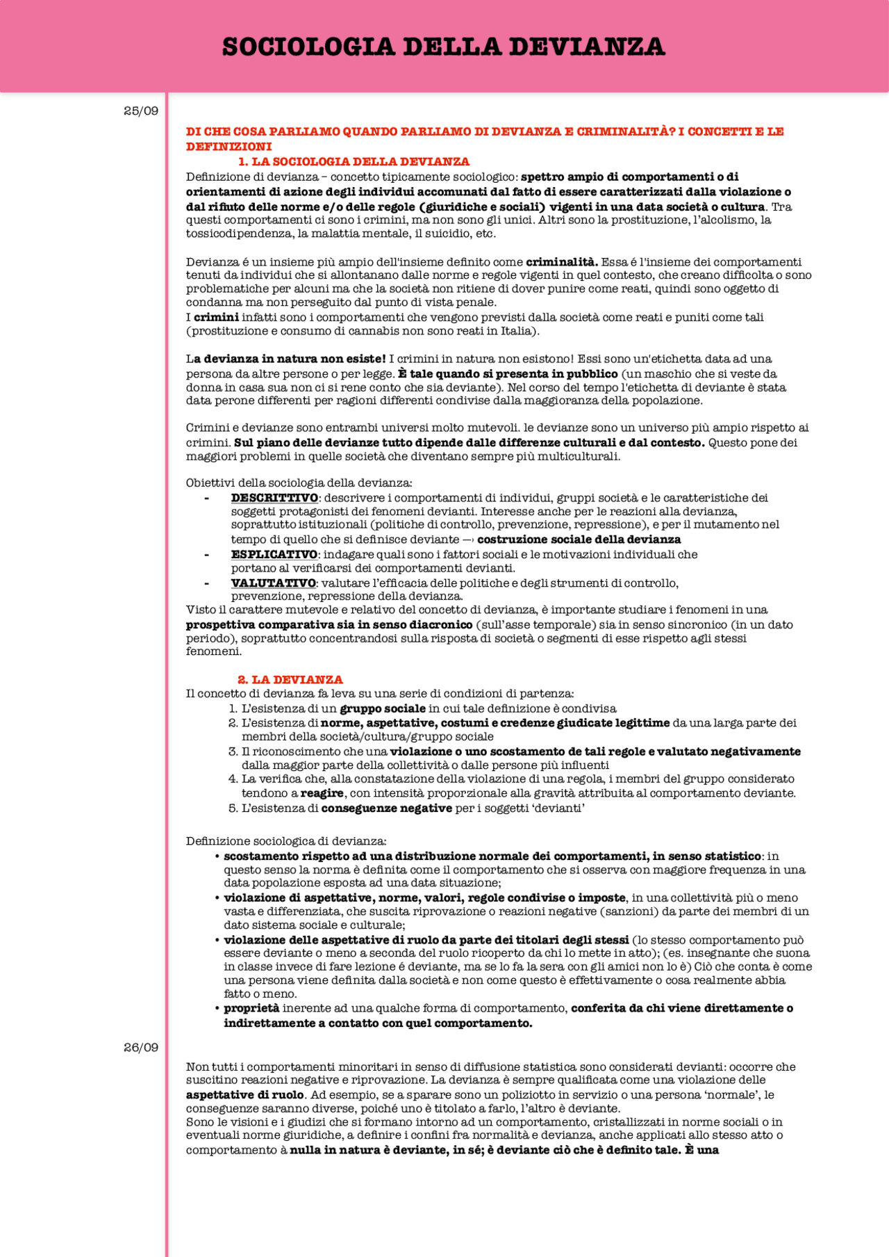 Appunti Sociologia Della Devianza Docsity