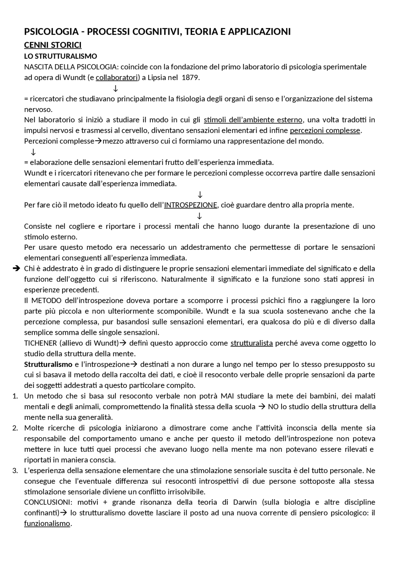 PROCESSI COGNITIVI, TEORIE E APPLICAZIONI - Docsity