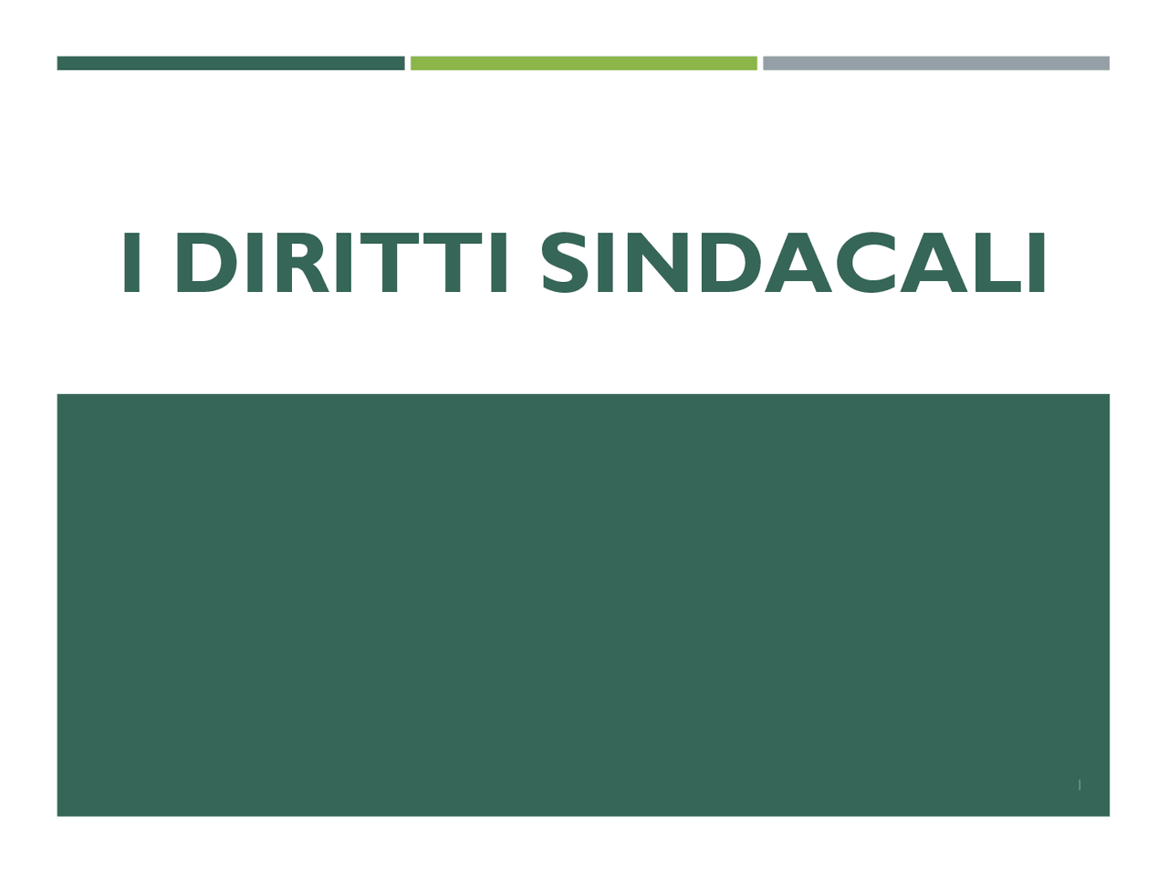 Diritti Sindacali Slide Docsity