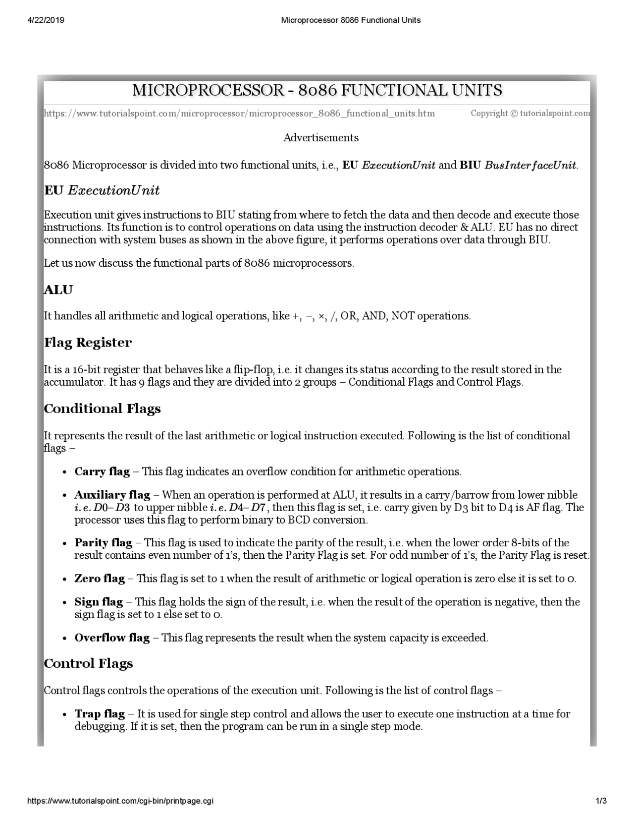 The Intel Microprocessor Docsity