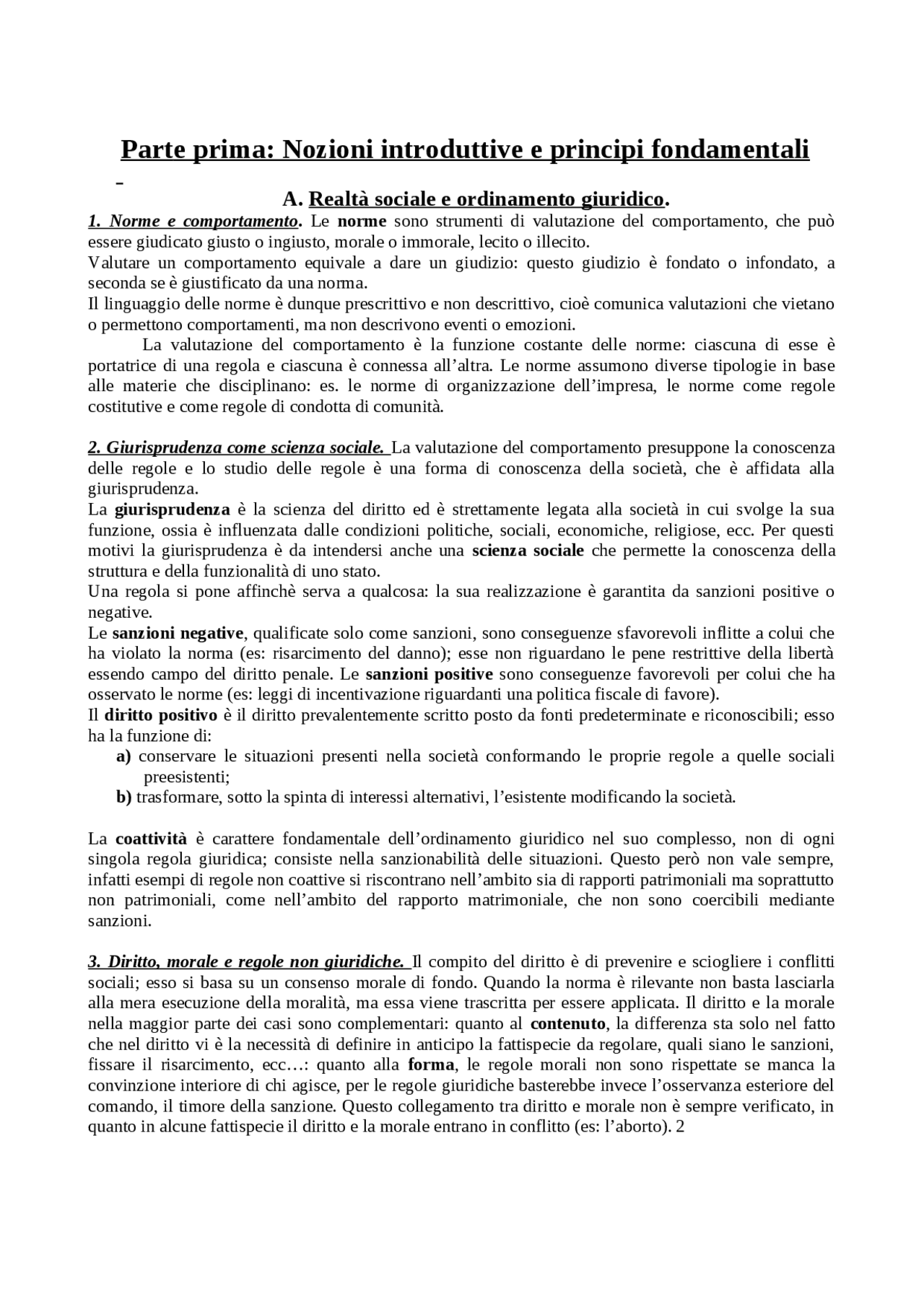 Riassunti Di Diritto Privato Prima E Seconda Parte Docsity