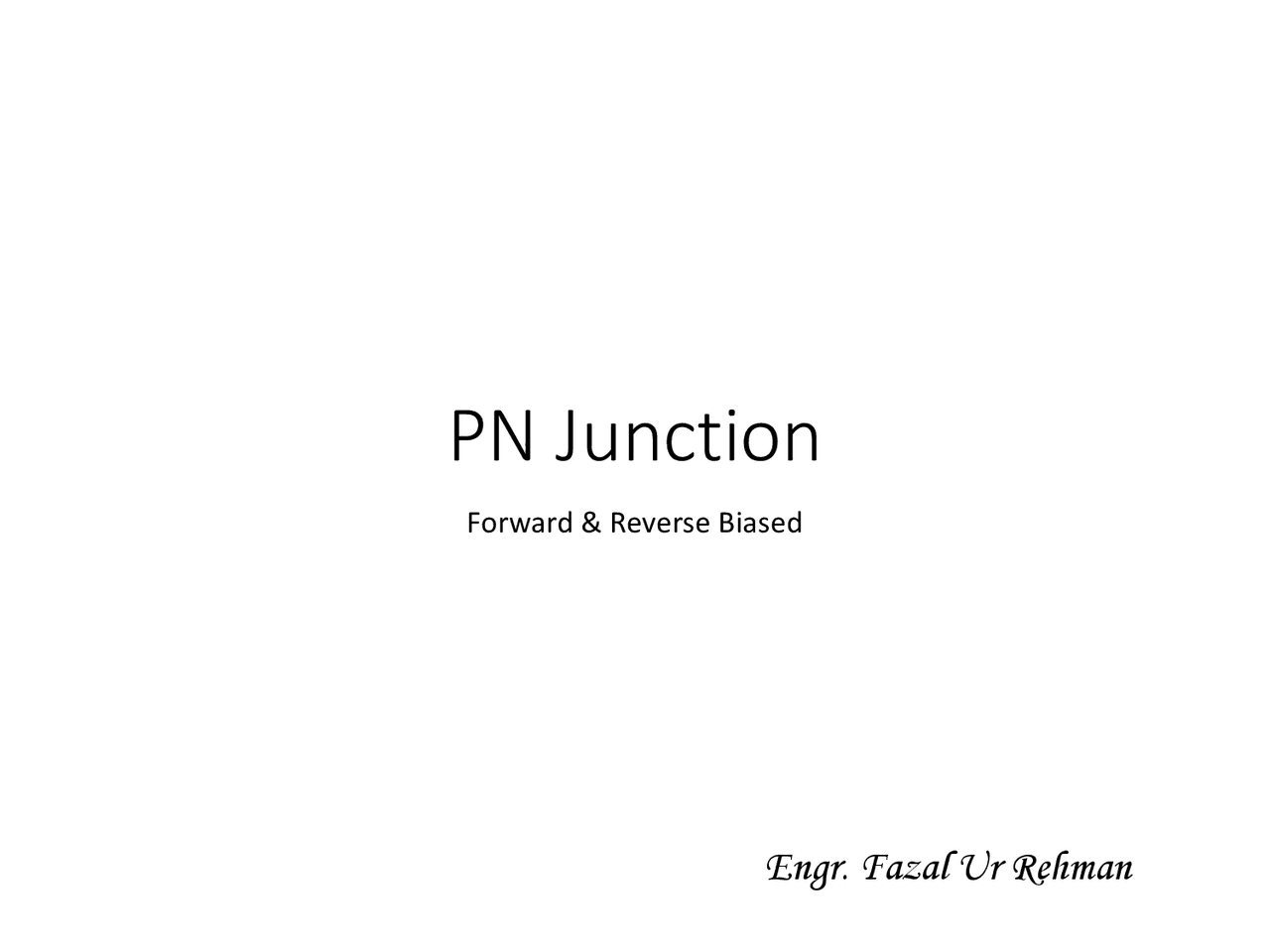 PN Junction and electronics - Docsity