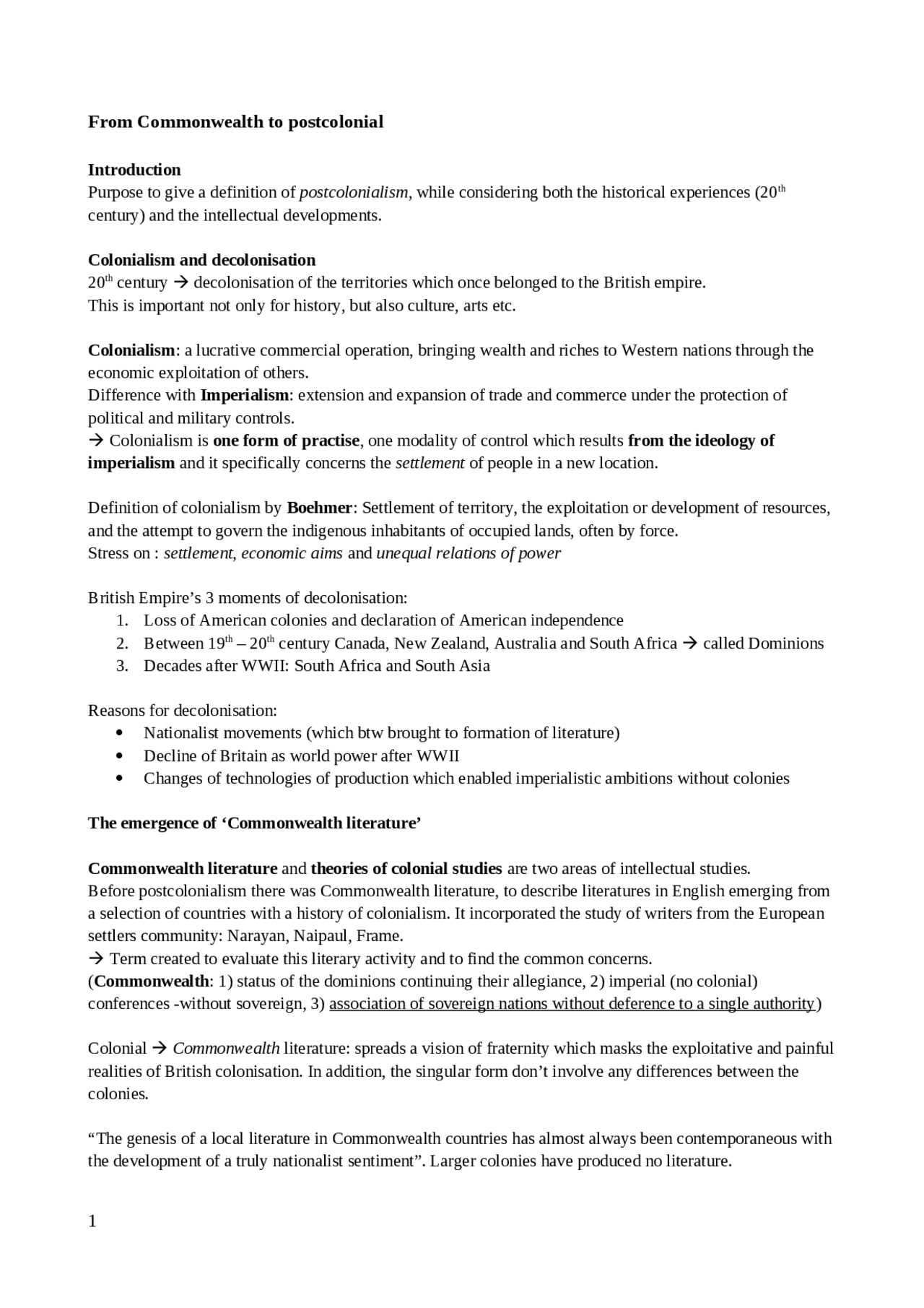 Beginning Postcolonialism Capitoli 1 E 7 Docsity