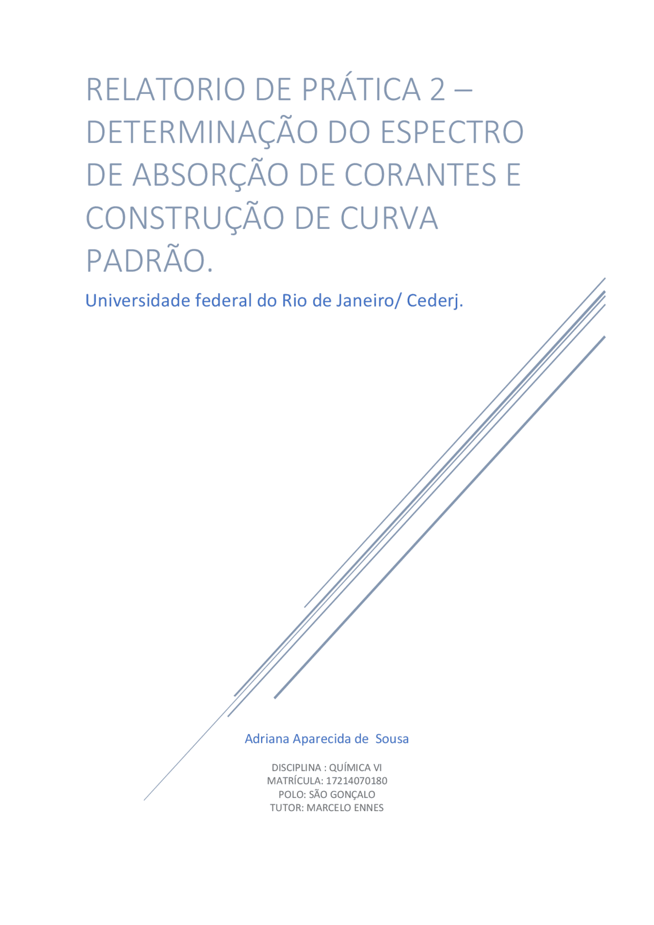 Apostilas de Práticas Experimentais | Esquemas Química | Docsity