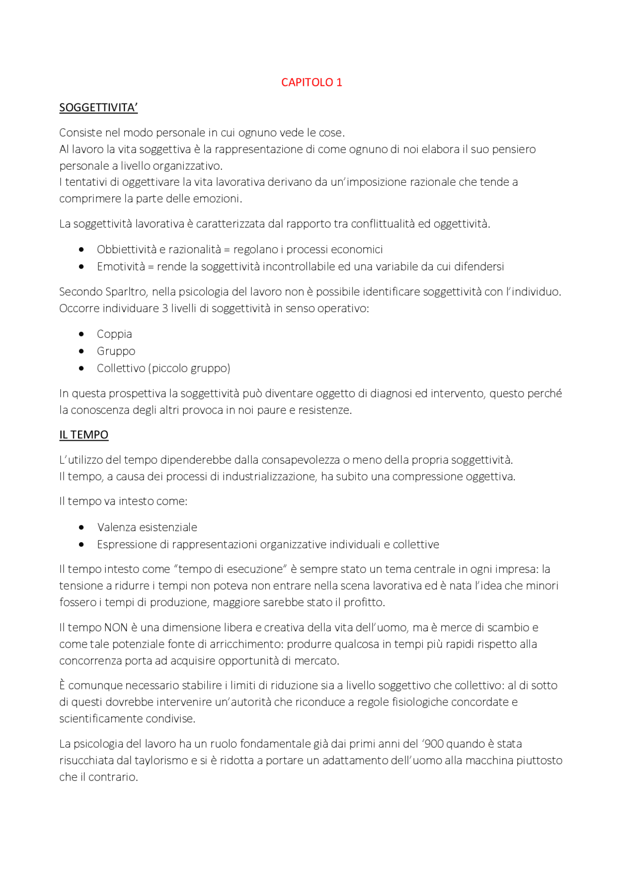 Persone, lavoro, organizzazione - Gabassi | Sintesi del corso di ...