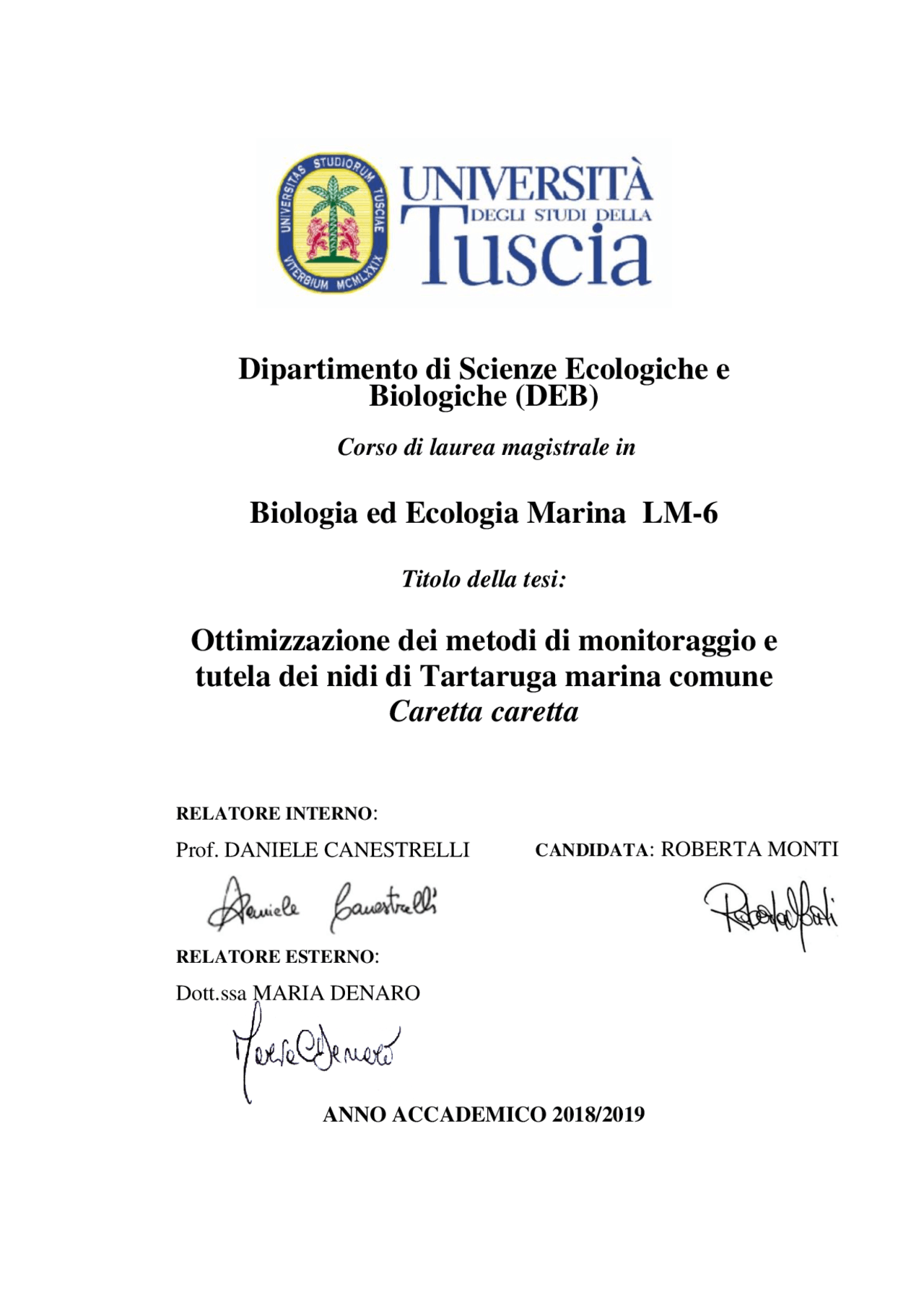 Ottimizzazione dei metodi di monitoraggio e tutela dei nidi di Tartaruga marina comune Caretta ...