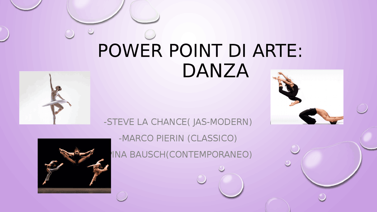 Power point di arte sulla danza | Schemi e mappe concettuali di Arte e ...