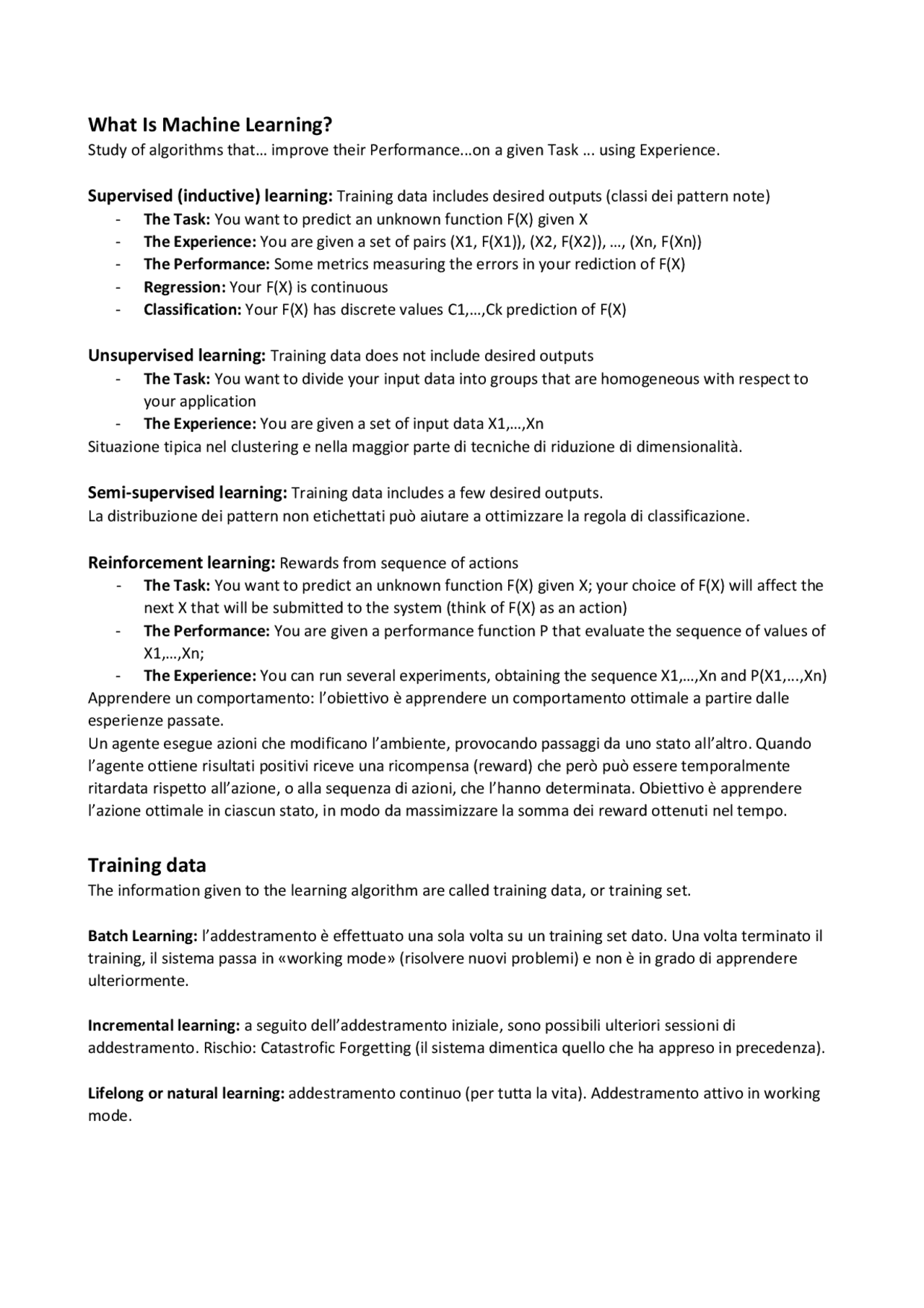 Appunti Di Data Science E Machine Learning Docsity