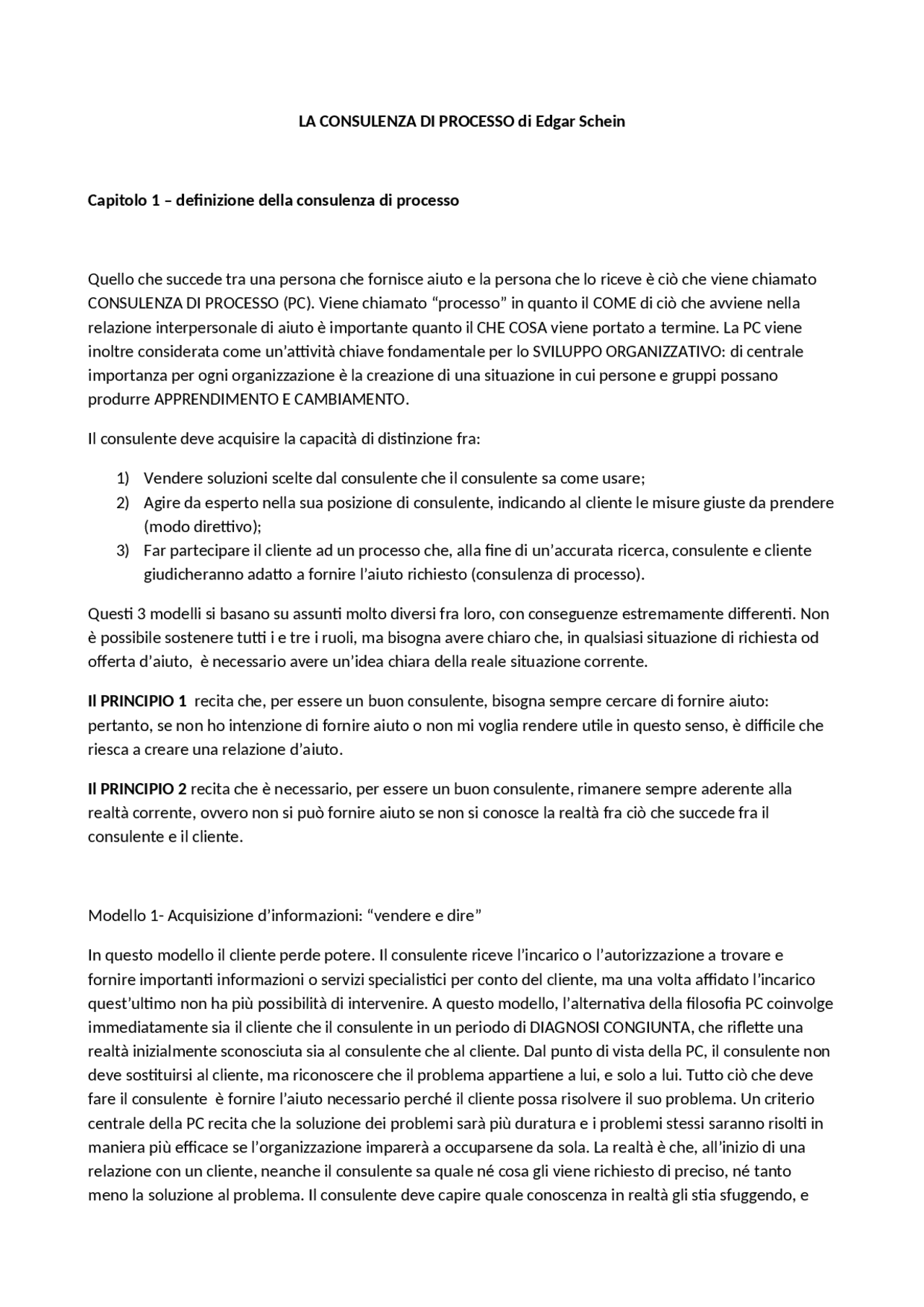 Consulenza Di Processo Unibg Docsity