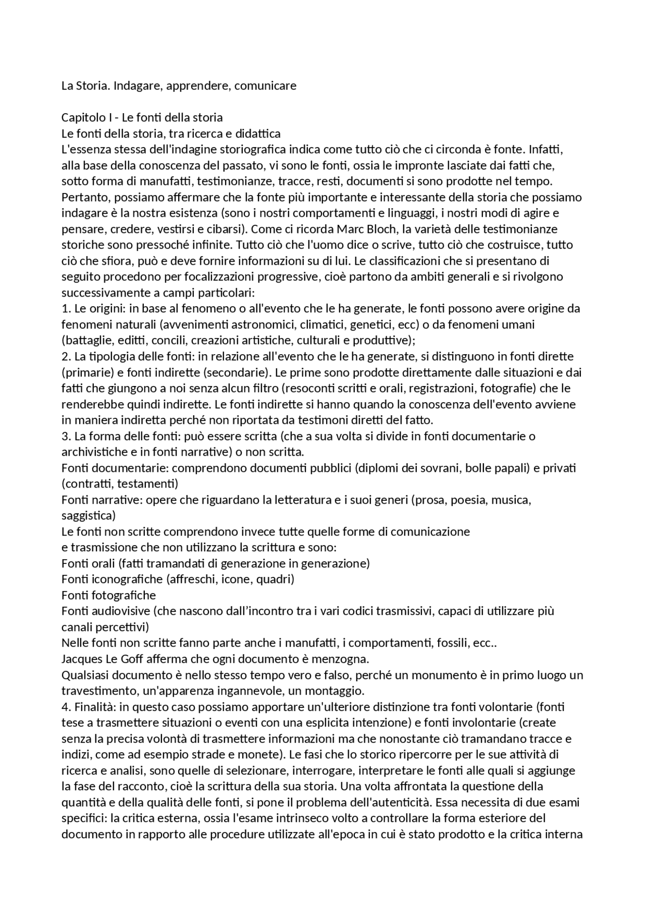 La Storia Indagare Apprendere Comunicare B Borghi Docsity