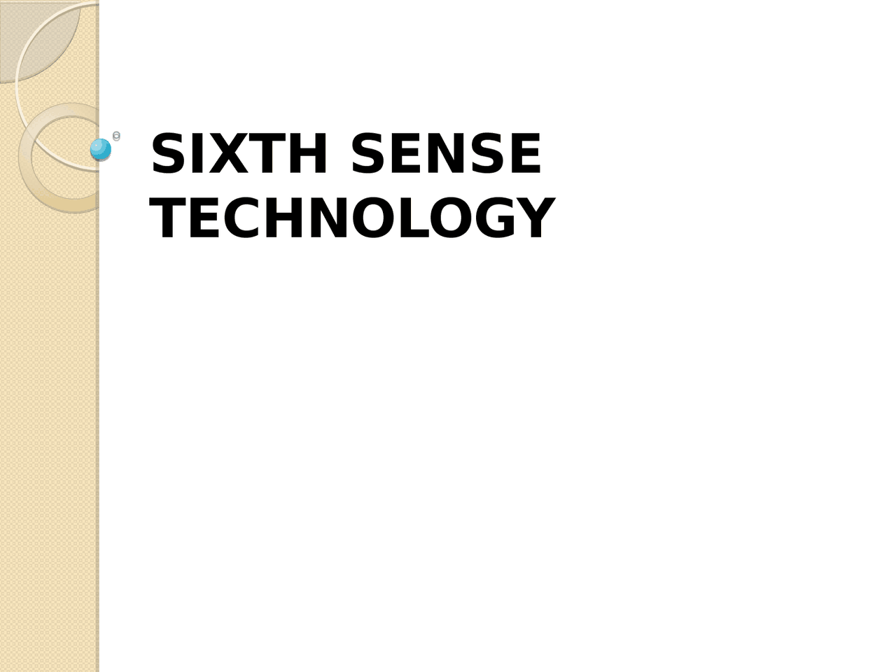 SIXTH SENSE TECHNOLOGY | Study Guides, Projects, Research Computer ...