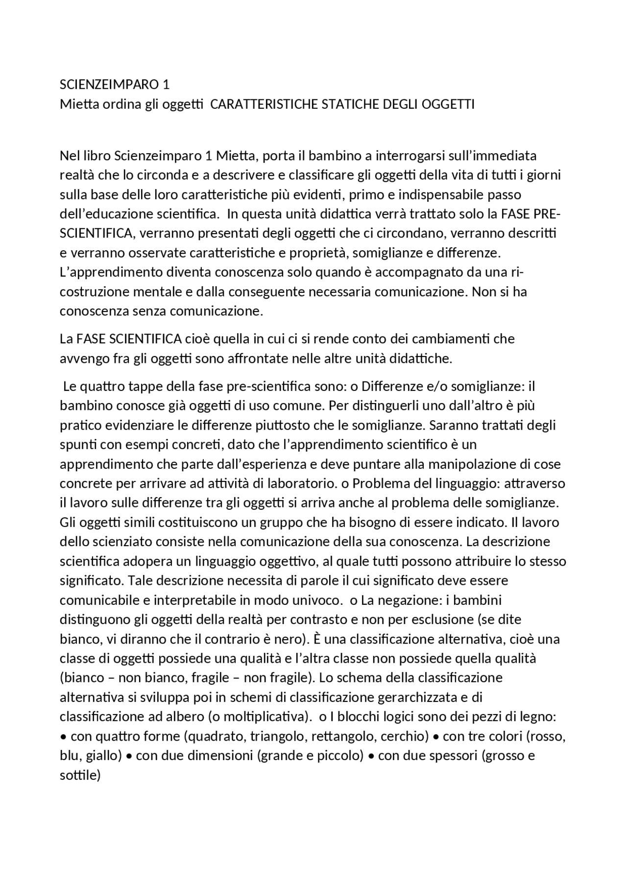 Didattica Delle Scienze Docsity