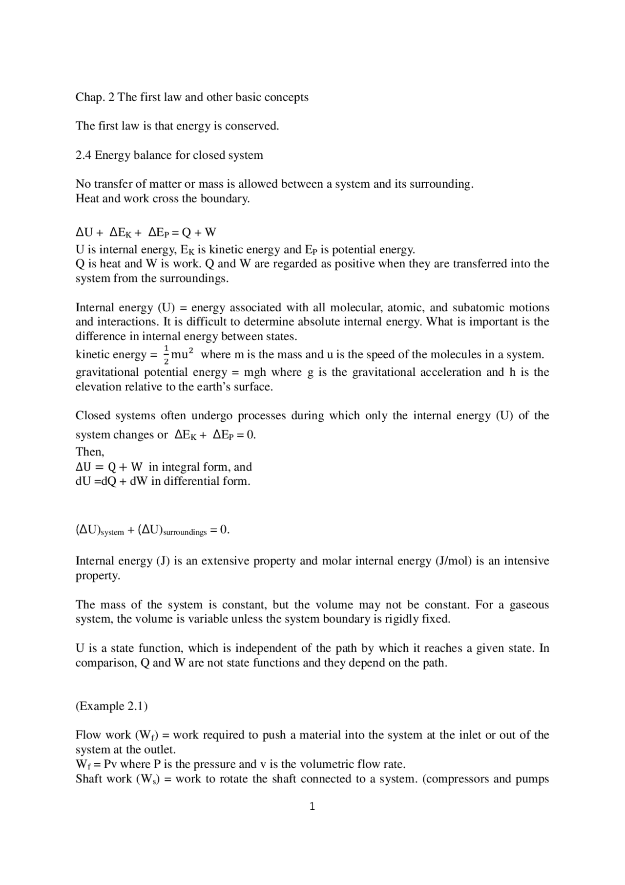Chemical process notes - Docsity