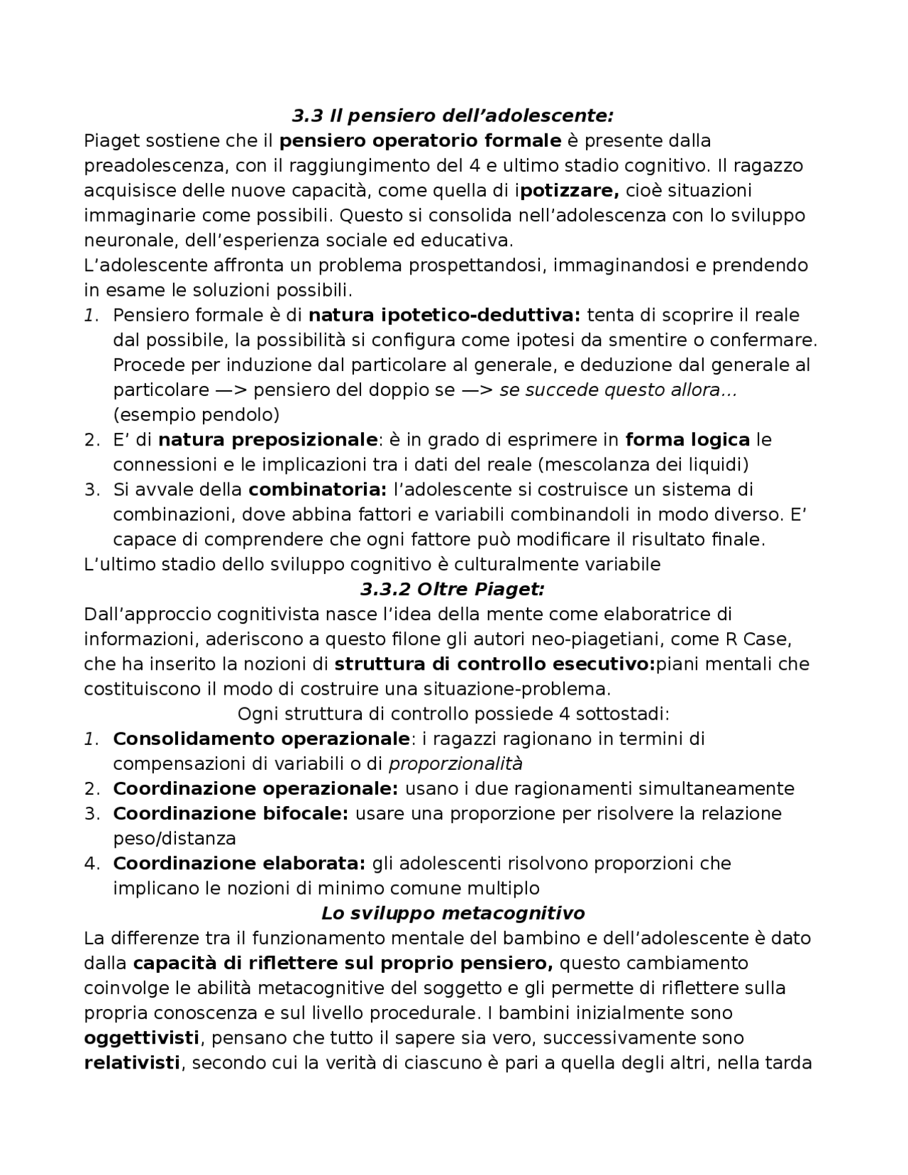 Capitolo 3 Adolescenza E Compiti Di Sviluppo Docsity