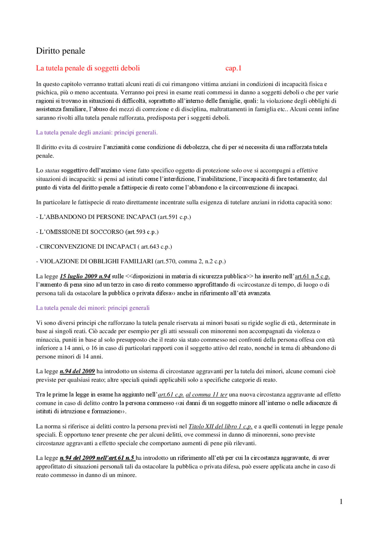 Giustizia Penale Minorile Docsity