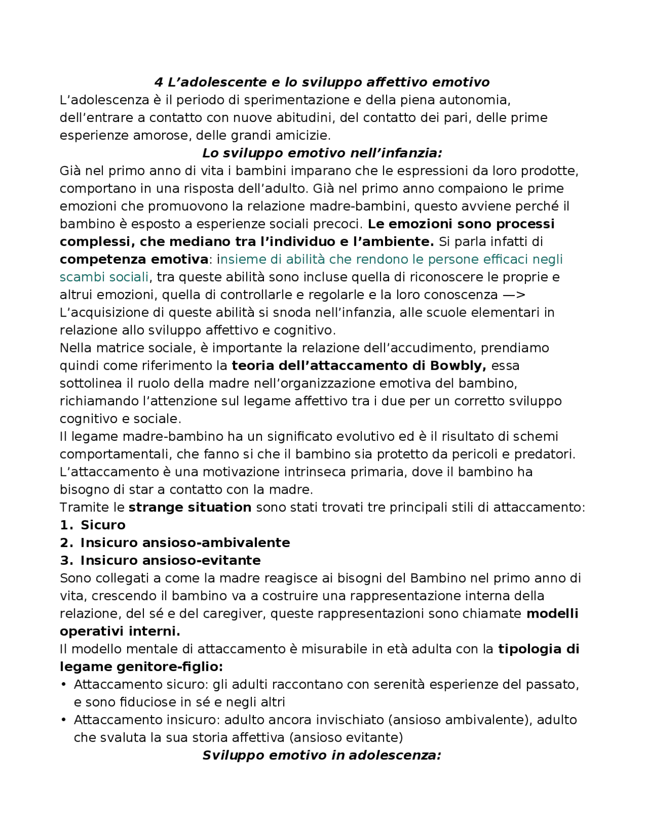 Capitolo 4 Adolescenza E Compiti Di Sviluppo Docsity