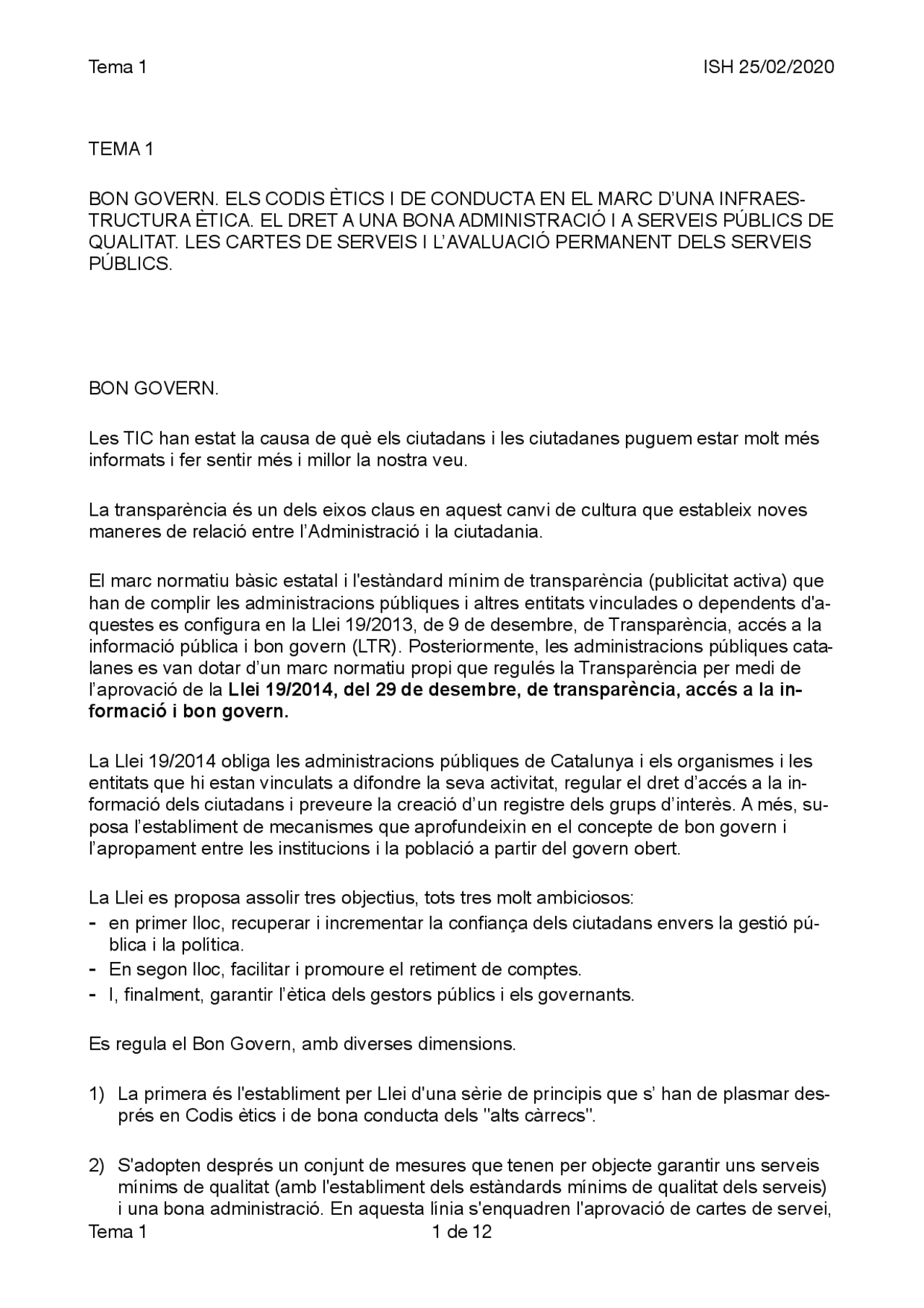 TEMARI COS GENERAL SUPERIOR ADMINISTRACIÓ GENERALITAT DOGC 30-07-2018 ...