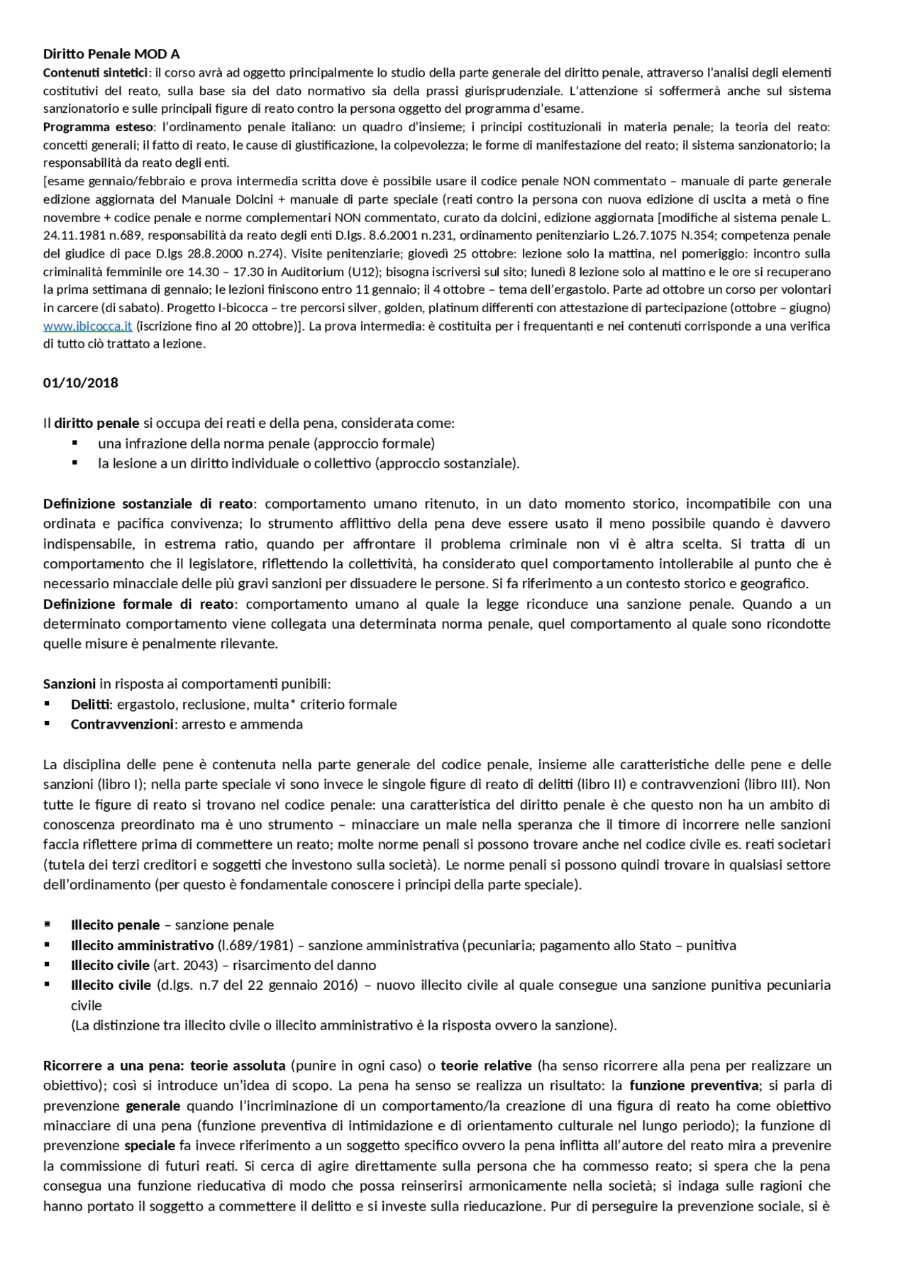 Appunti Diritto Penale Docsity