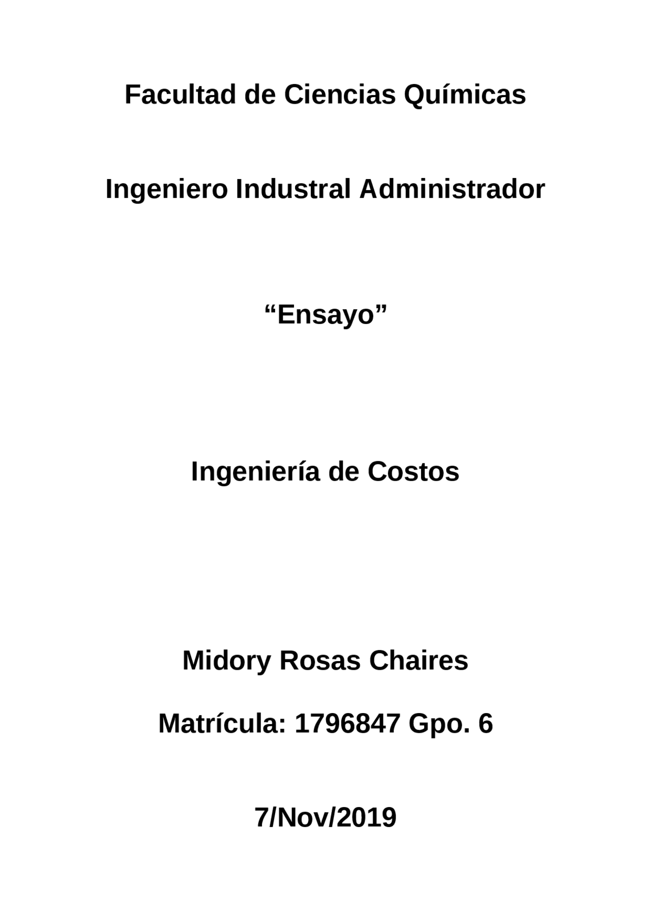 Ensayo sobre la Toma de Decisiones en Ingeniería de Costos | Study Guides, Projects, Research ...