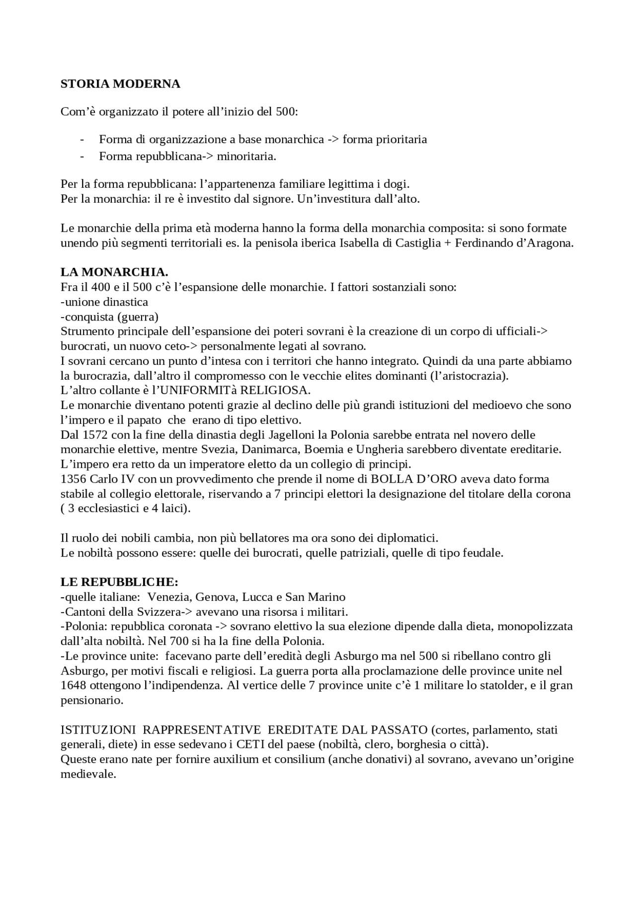 Riassunto Il Mondo Moderno Appunti Di Storia Moderna Docsity