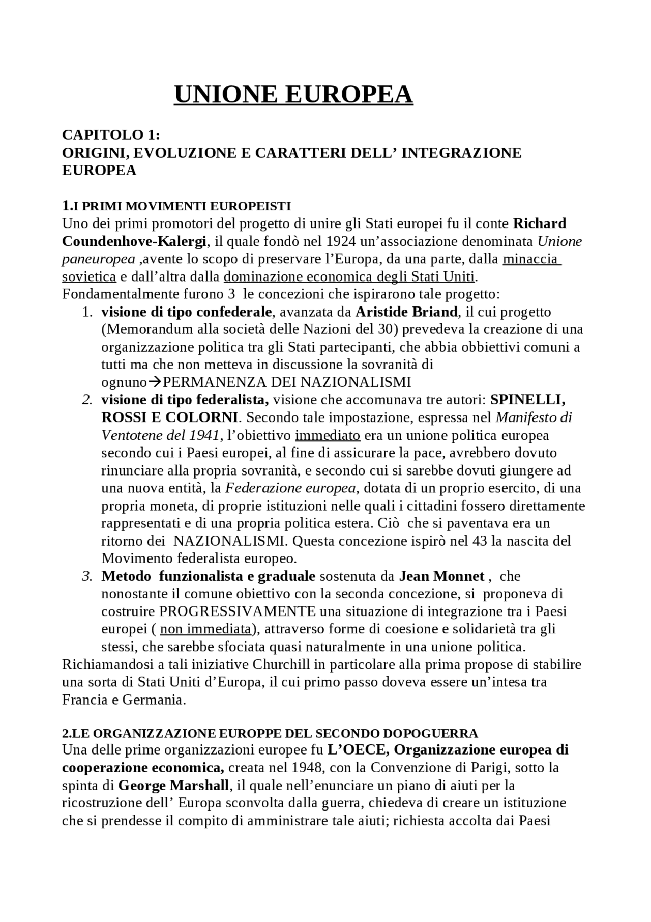 Riassunto Diritto Ue Villani Docsity