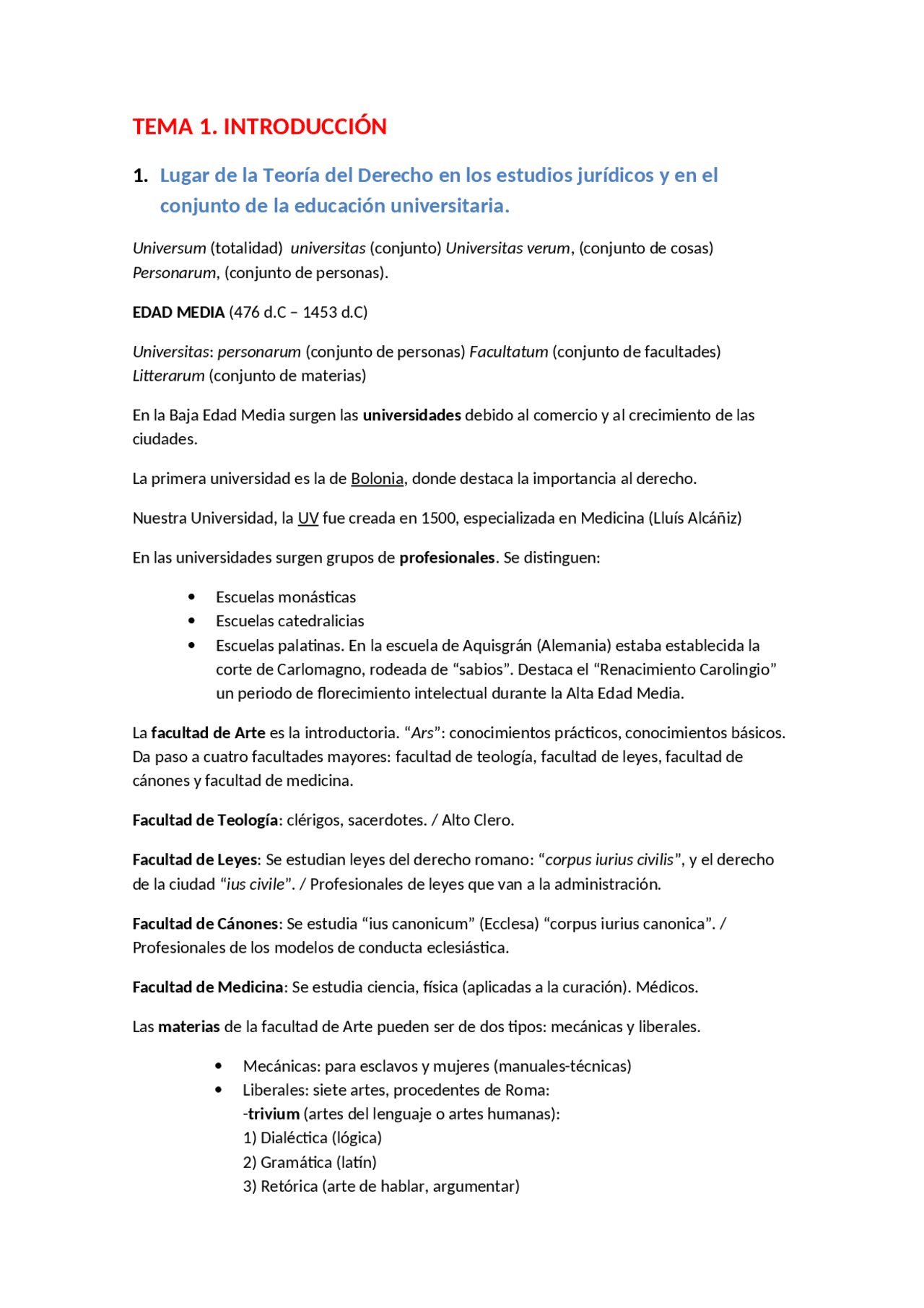 TeorÍa Del Derecho I Docsity