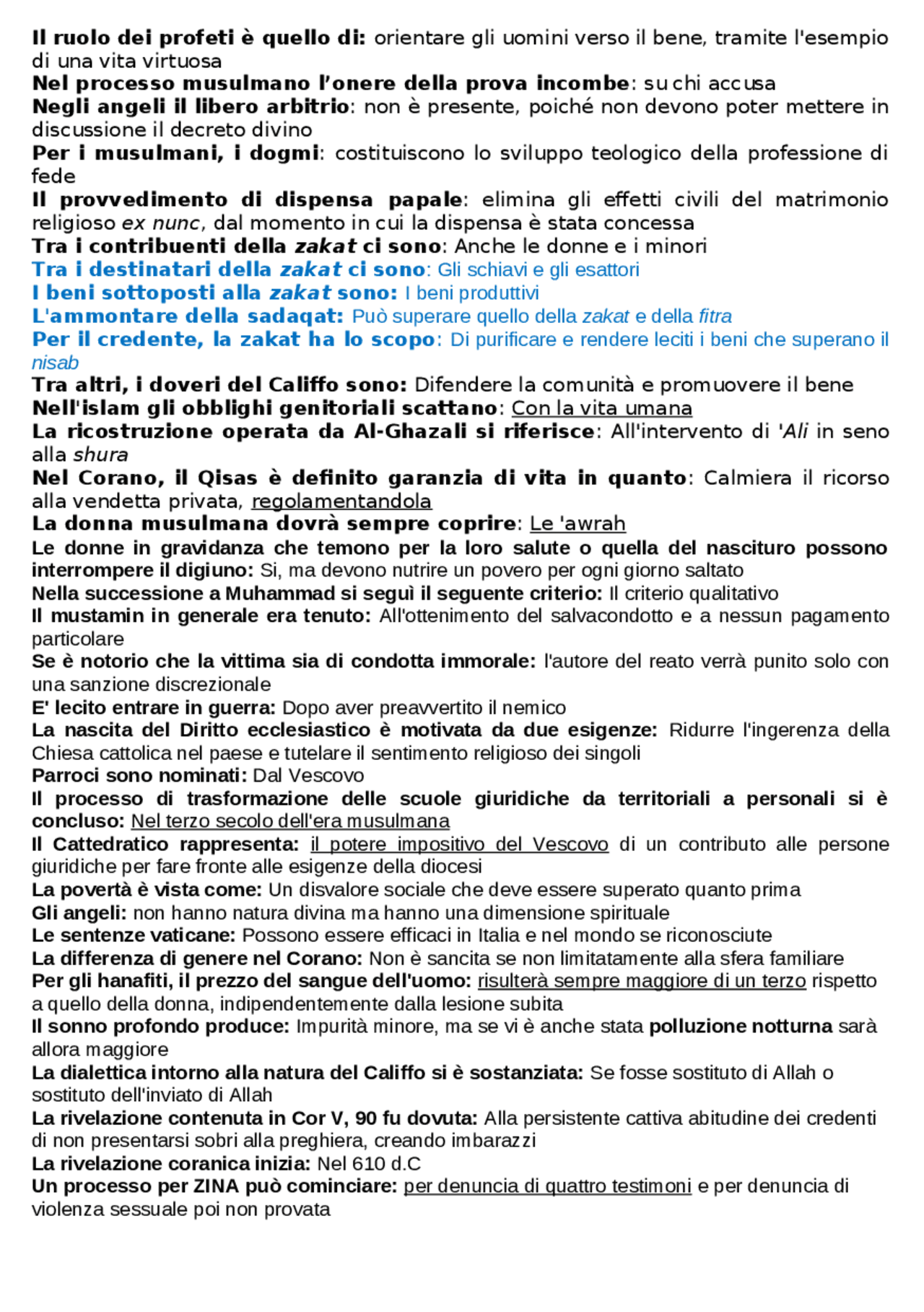 Domande Test Desame Diritto Ecclesiastico Docsity
