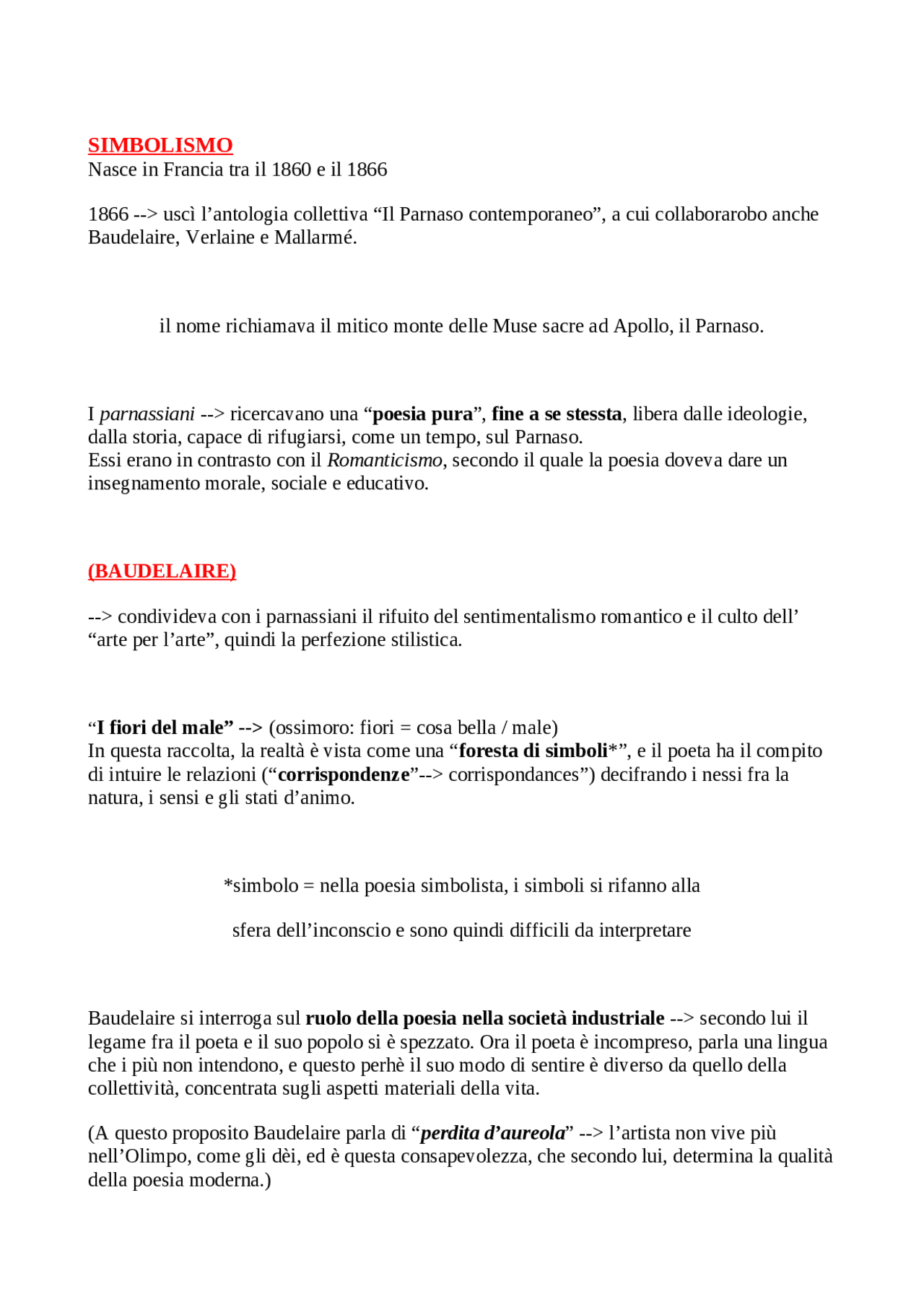 Appunti Di Italiano Presi In Classe Docsity