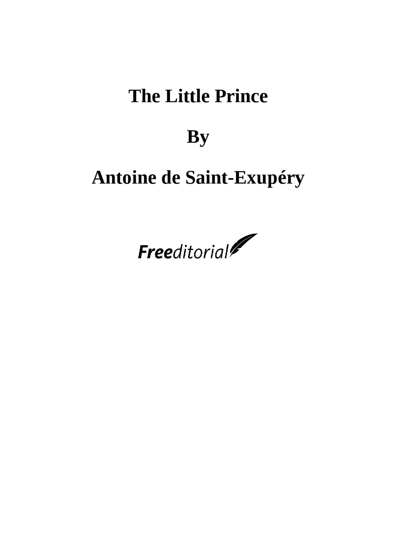 The little prince - Antoine de Saint-exupéri | Lecture notes English ...