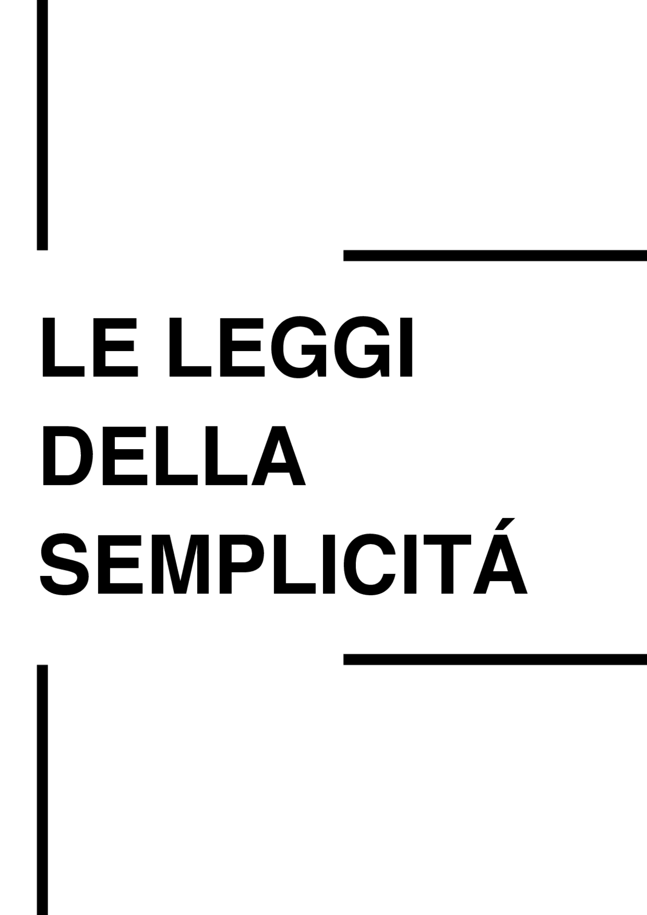 Le leggi della semplicità - Docsity