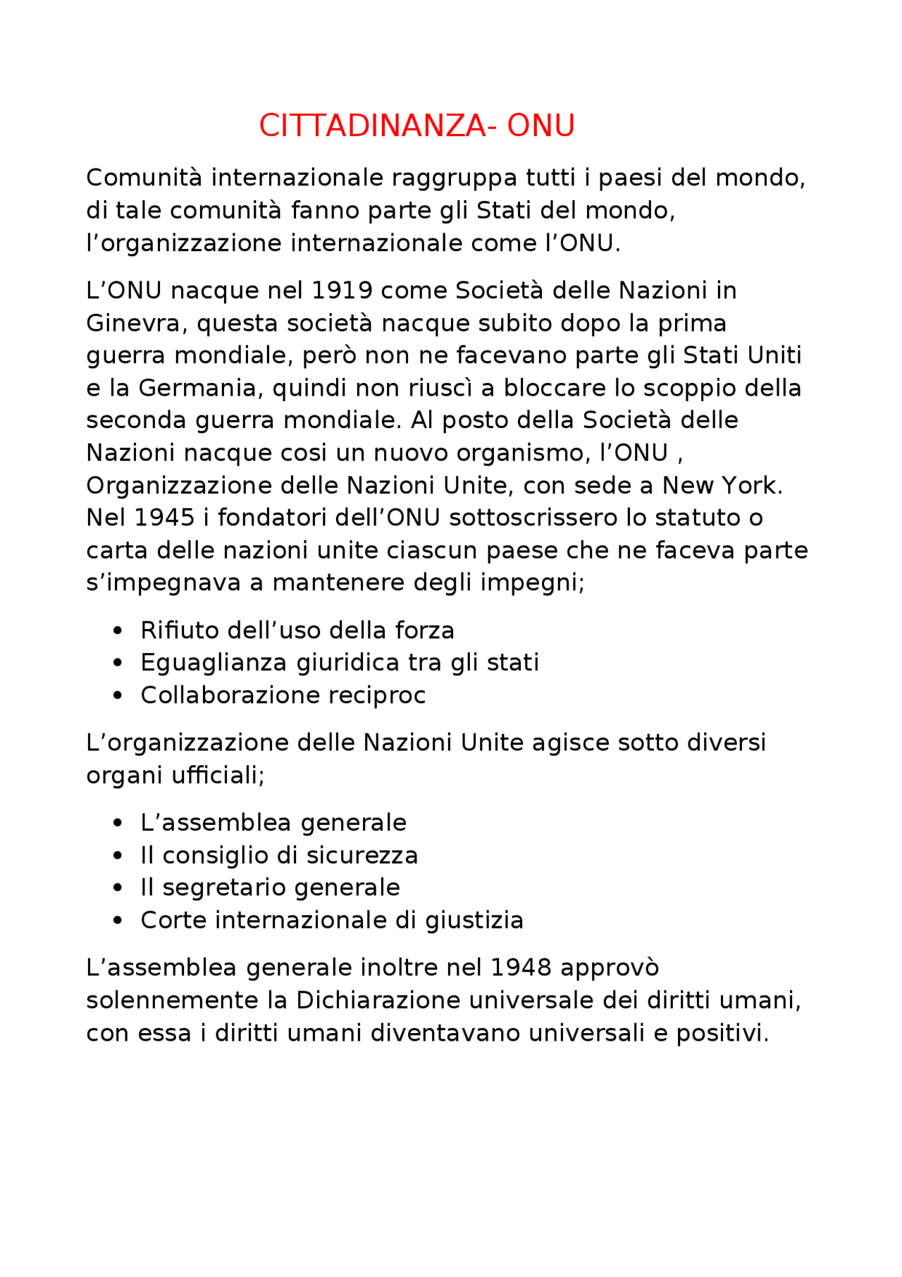Cittadinanza E Costituzione Docsity