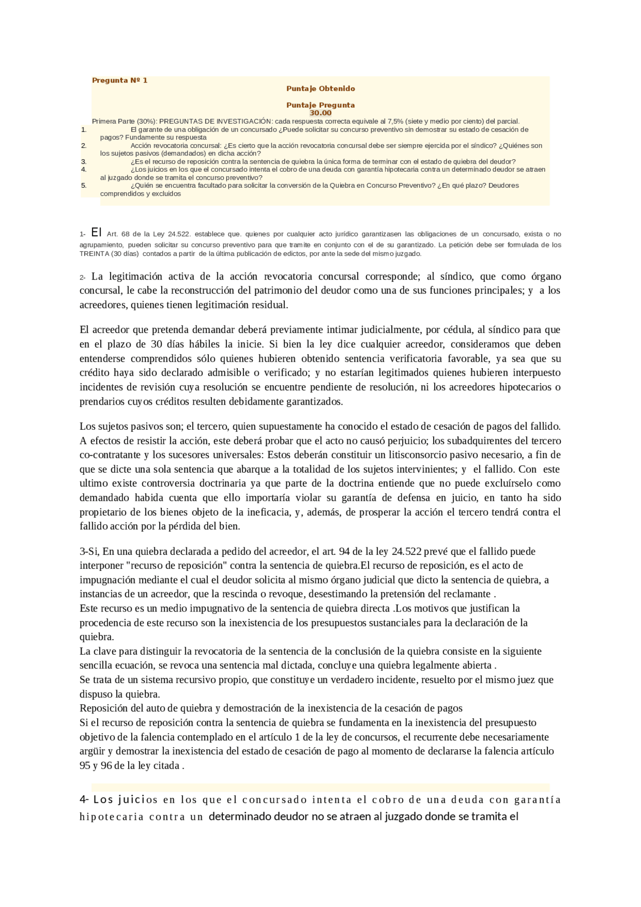 Primer Parcial Quiebras Ubp Docsity