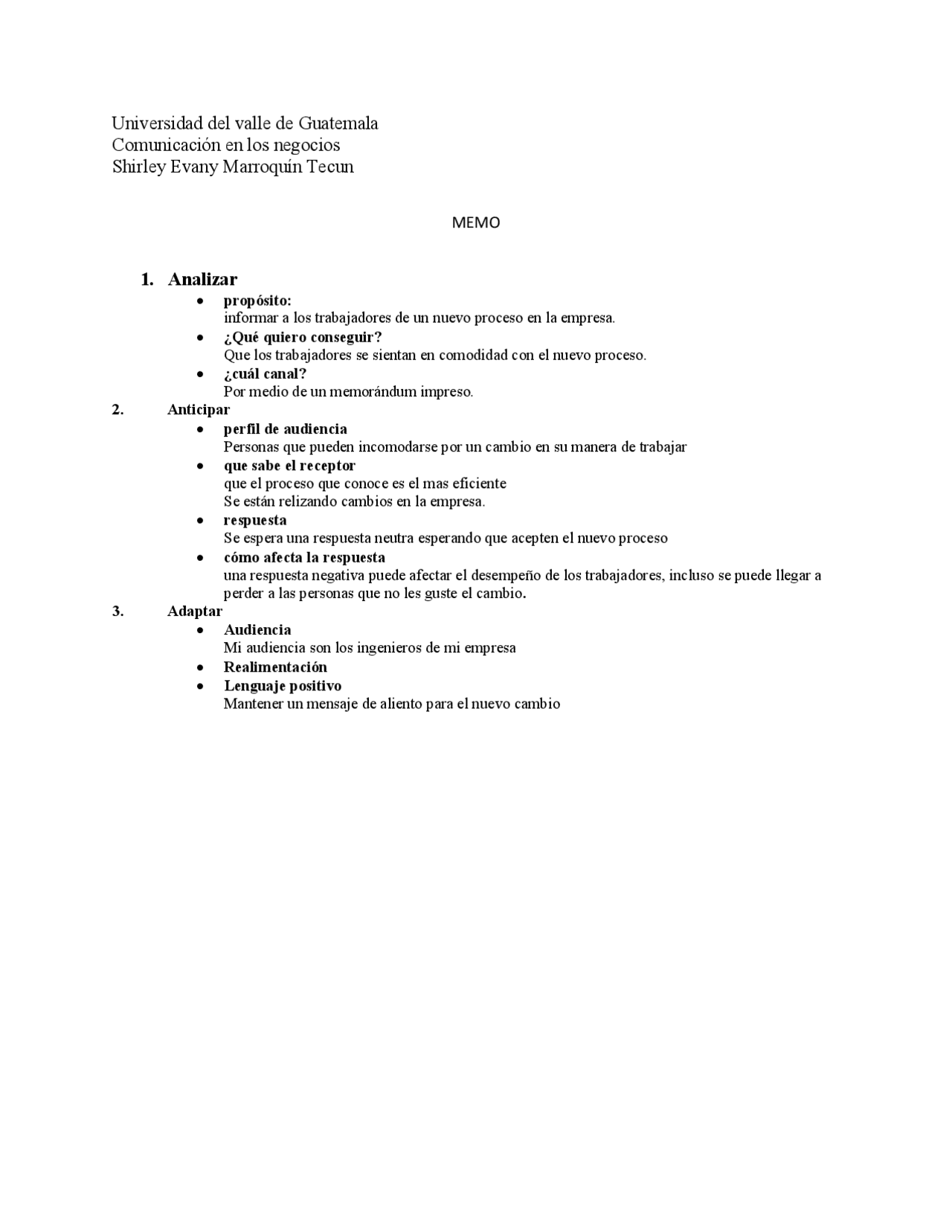 Memo informativo 3x3 - Docsity