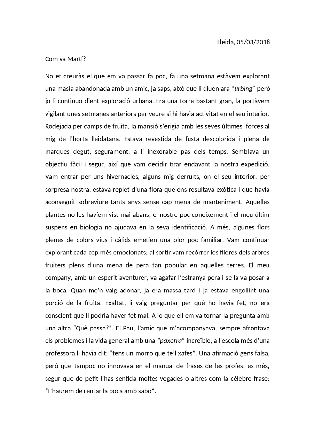 Redacció En Català Literatura Docsity