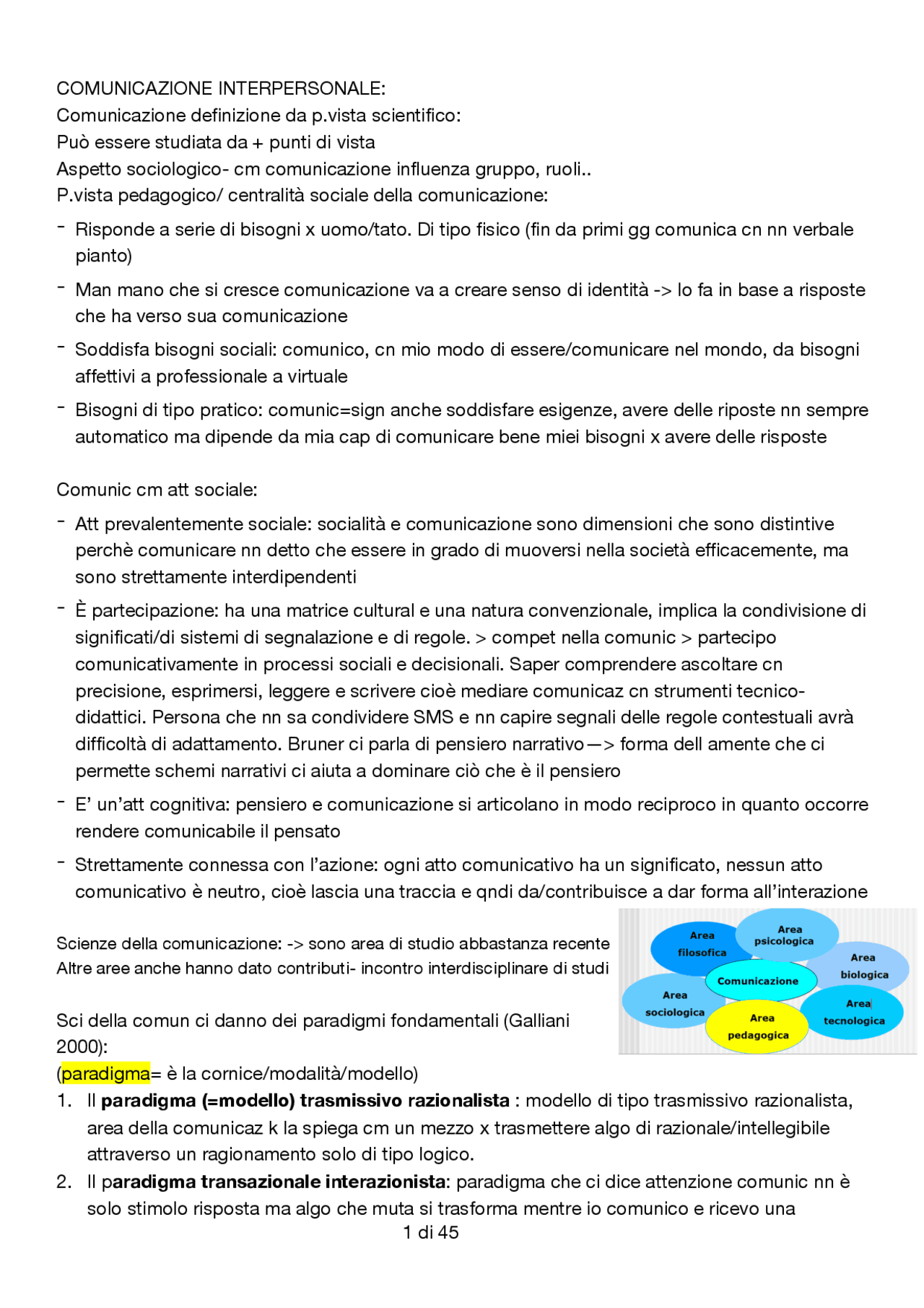 Comunicazione Interpersonale Docsity